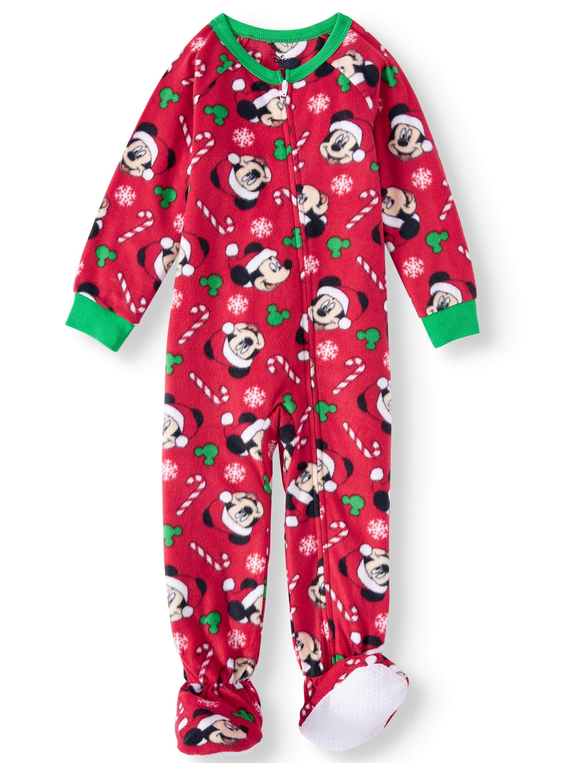 Mickey Mouse Christmas Holiday Toddler Boy Microfleece Blanket Footed ...
