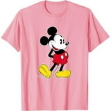 Mickey Mouse Classic Pose T-Shirt For Men Women, Light Pink Color, Size ...
