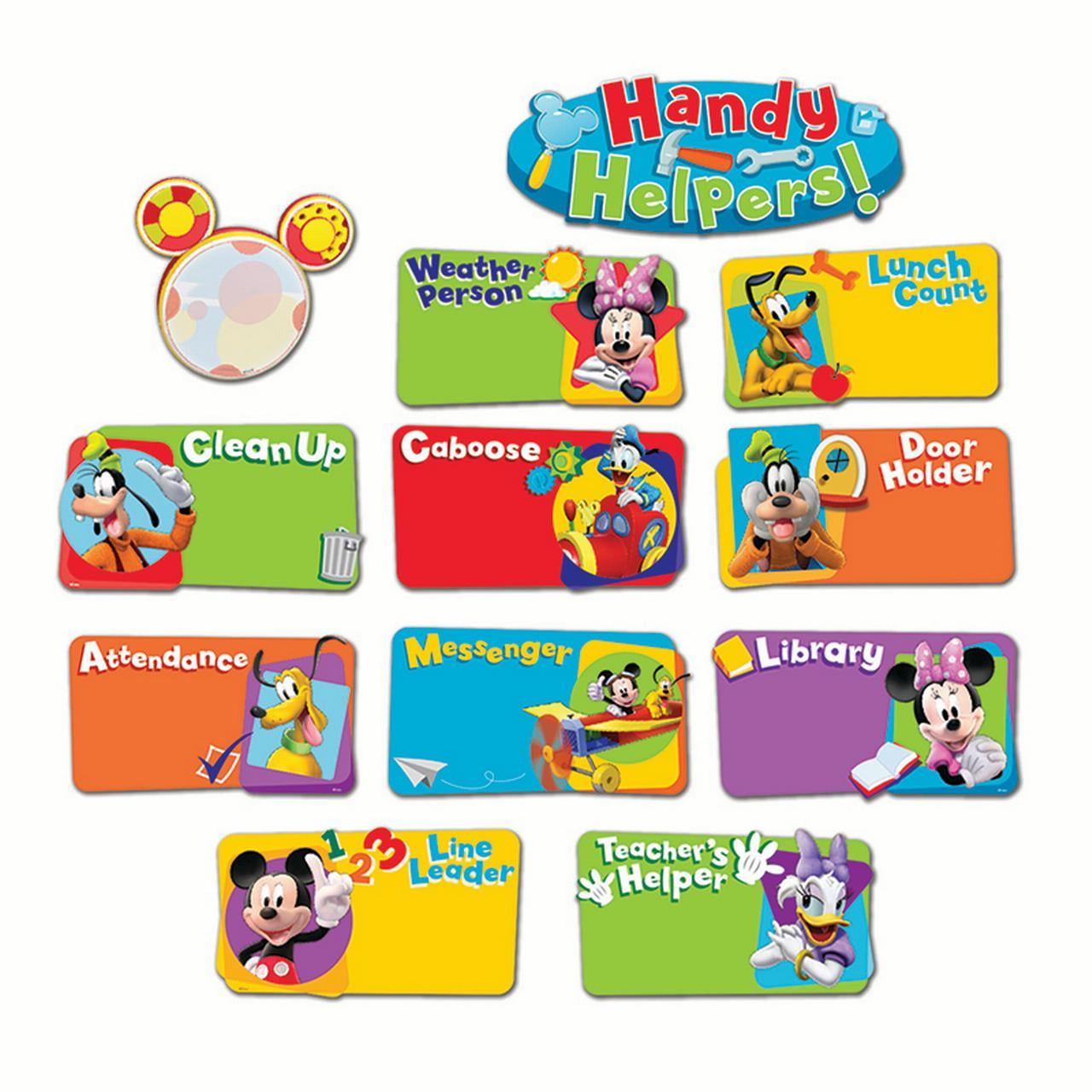 Mickey Mouse Clubhouse Handy Helpers Job Chart Mini Bulletin Board Set ...