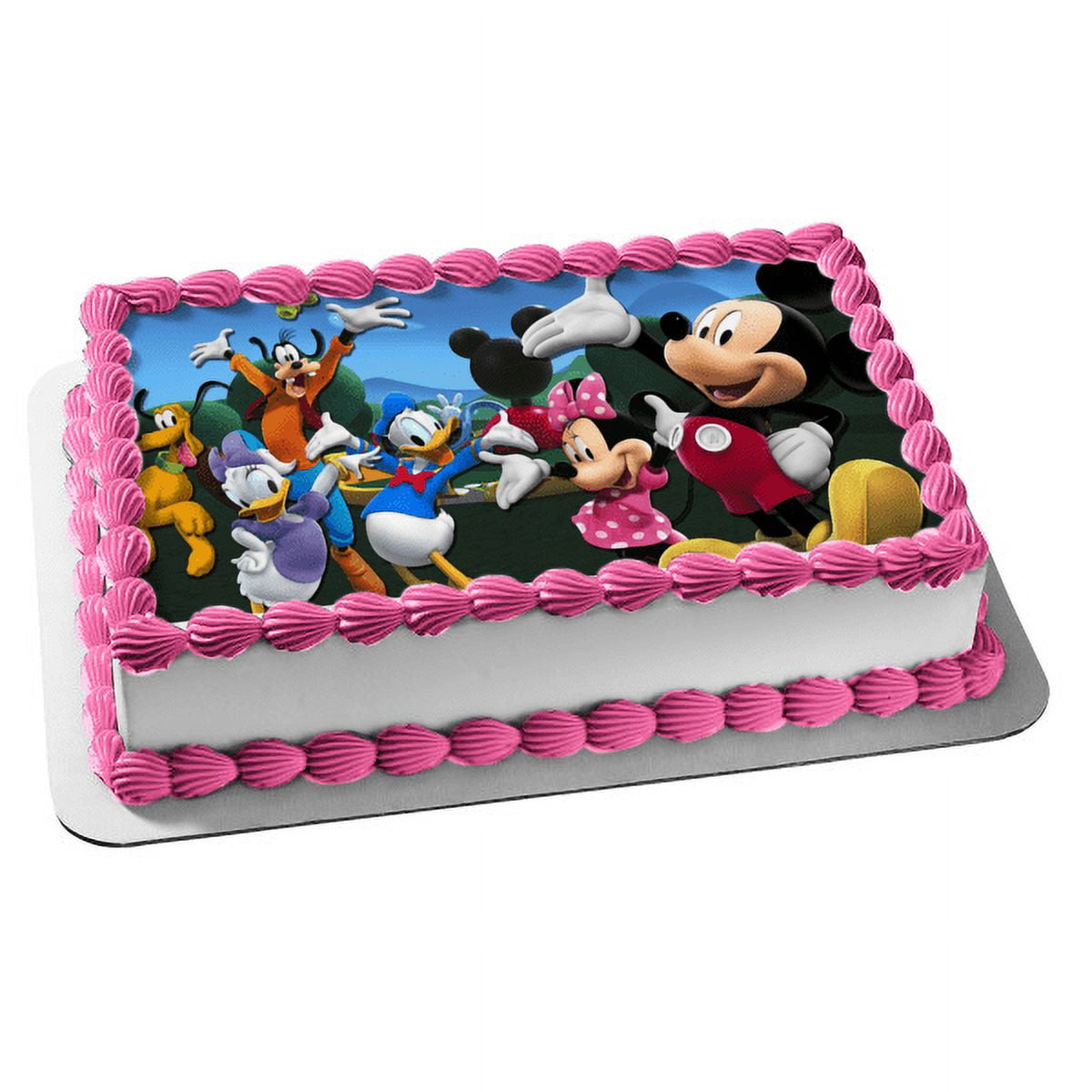 Mickey Mouse Face Sheet Cake