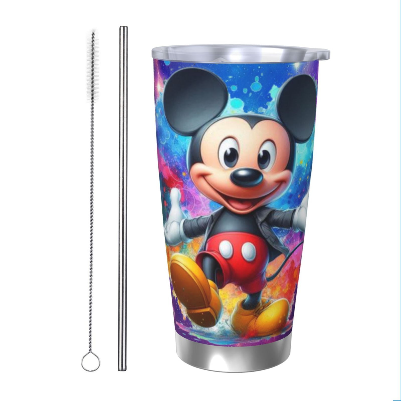 Mickey Mouse Coffee Mug with Lid, 20 oz – Cupholder Friendly Travel ...