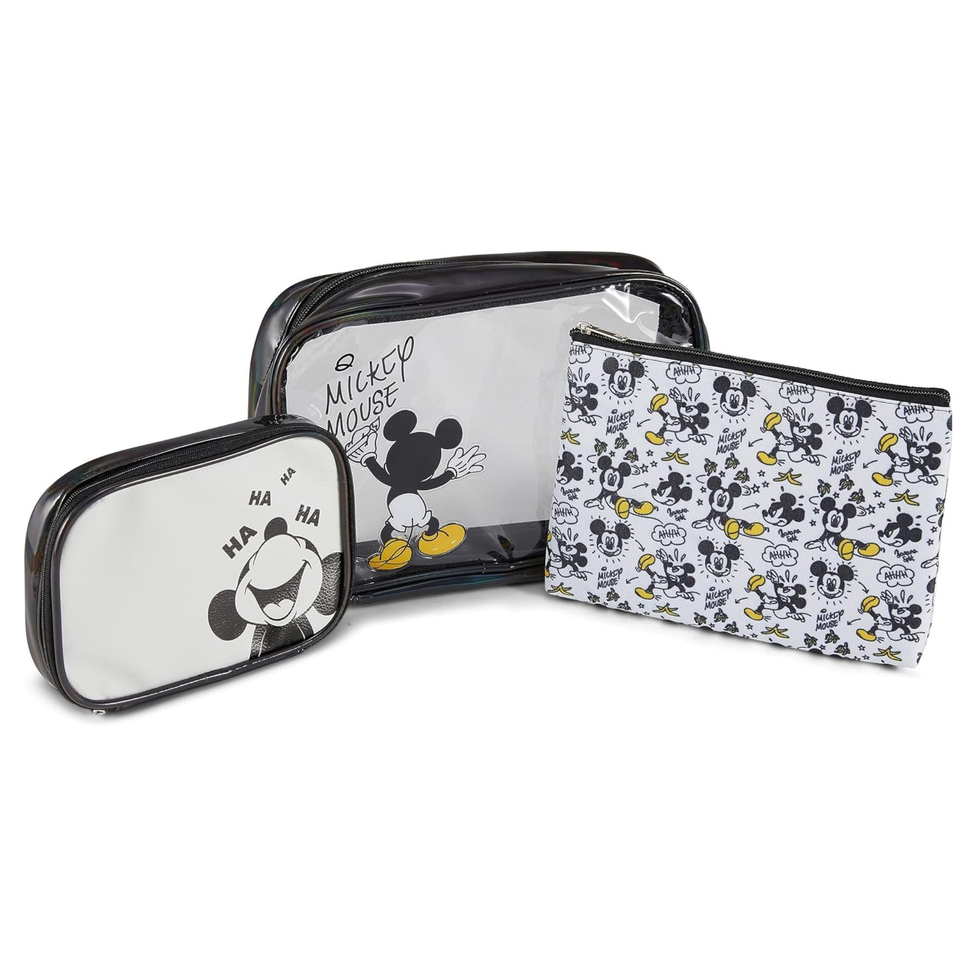 Mickey Mouse Cosmetic Case Set, 3 Piece Set Travel Cosmetic Pouch for ...