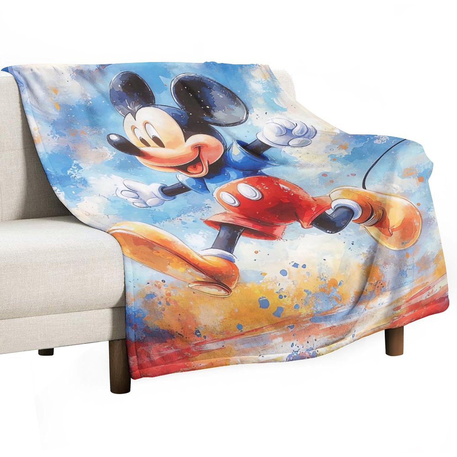 Mickey_Mouse Custom Plush Throw Blanket - Measures 30"x40" - Kids Super ...