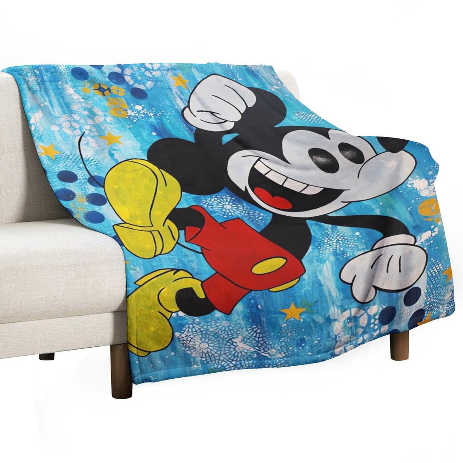 Mickey_Mouse Custom Plush Throw Blanket - Measures 40"x50" - Kids Super ...
