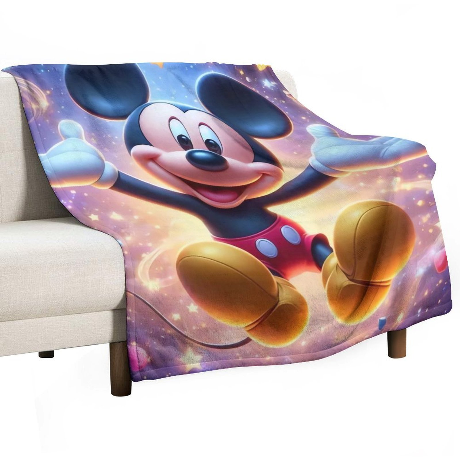 Mickey_Mouse Custom Plush Throw Blanket - Measures 50"x60" - Kids Super ...