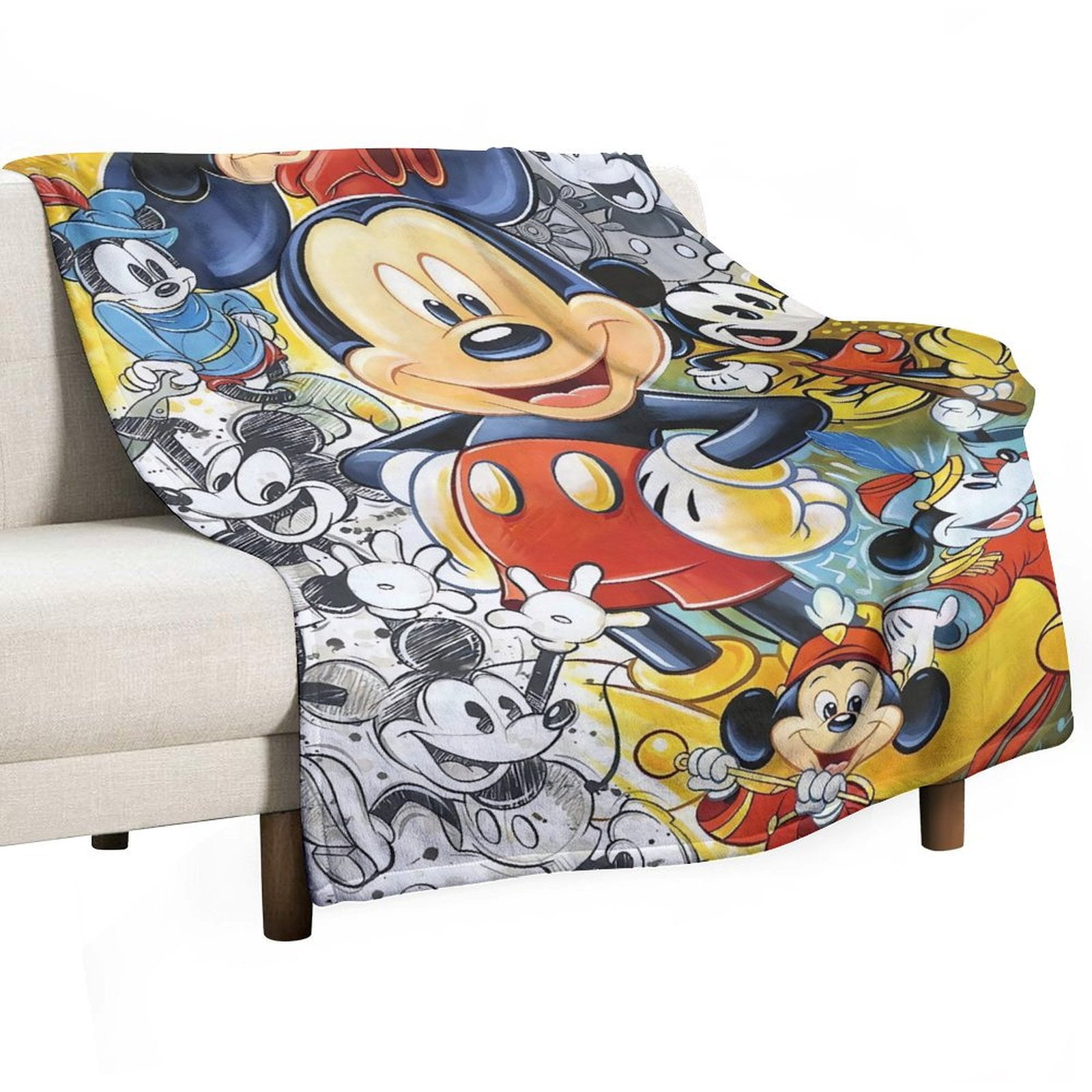 Mickey_Mouse Custom Plush Throw Blanket - Measures 50"x70" - Kids Super ...