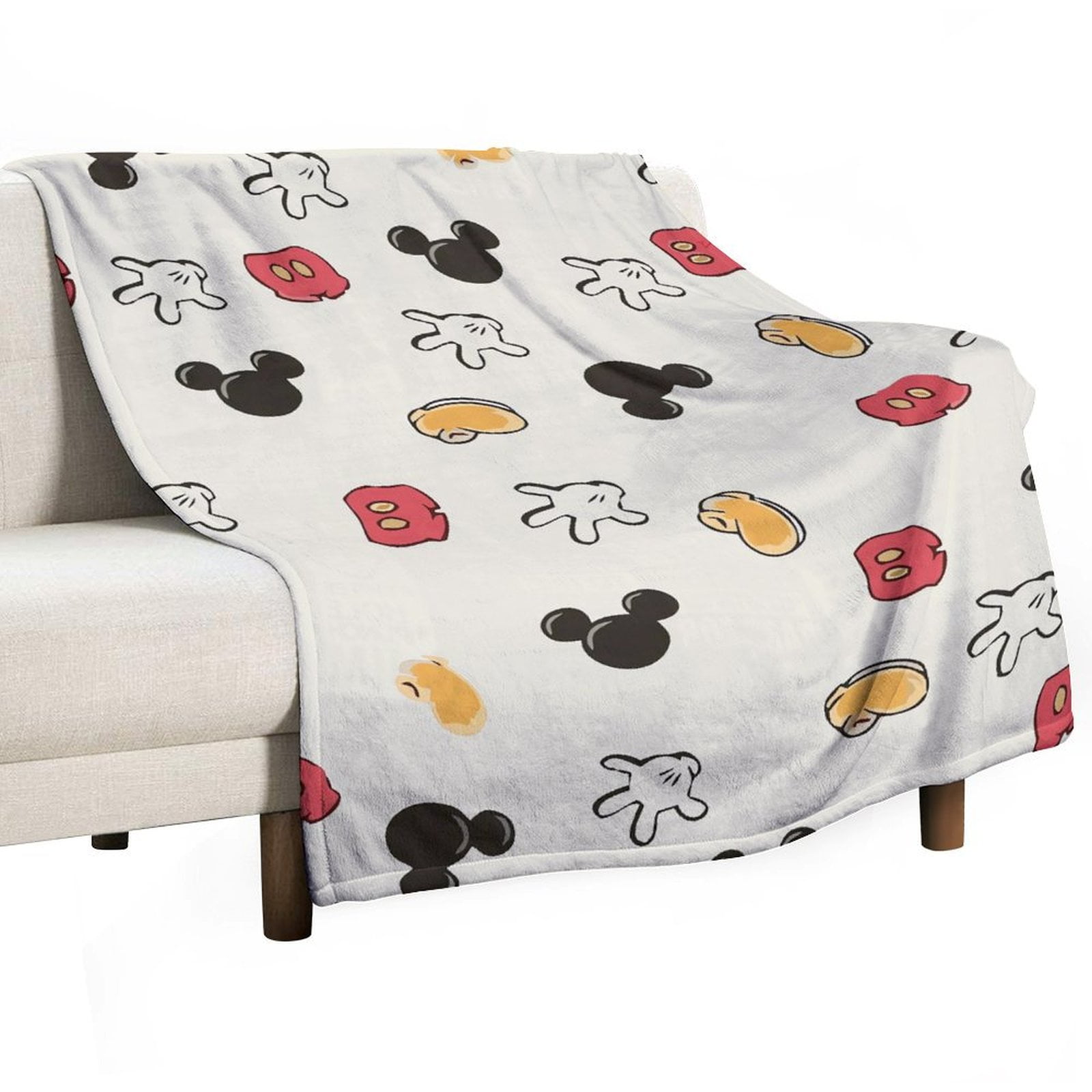 Mickey_Mouse Custom Plush Throw Blanket - Measures 50"x70" - Kids Super Soft Fleece Floral ...