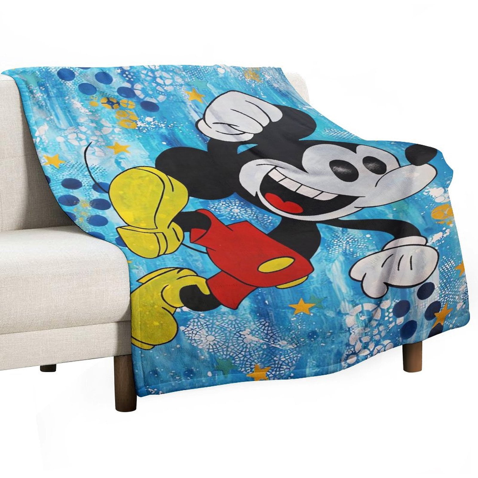Mickey_Mouse Custom Plush Throw Blanket - Measures 50"x70" - Kids Super ...