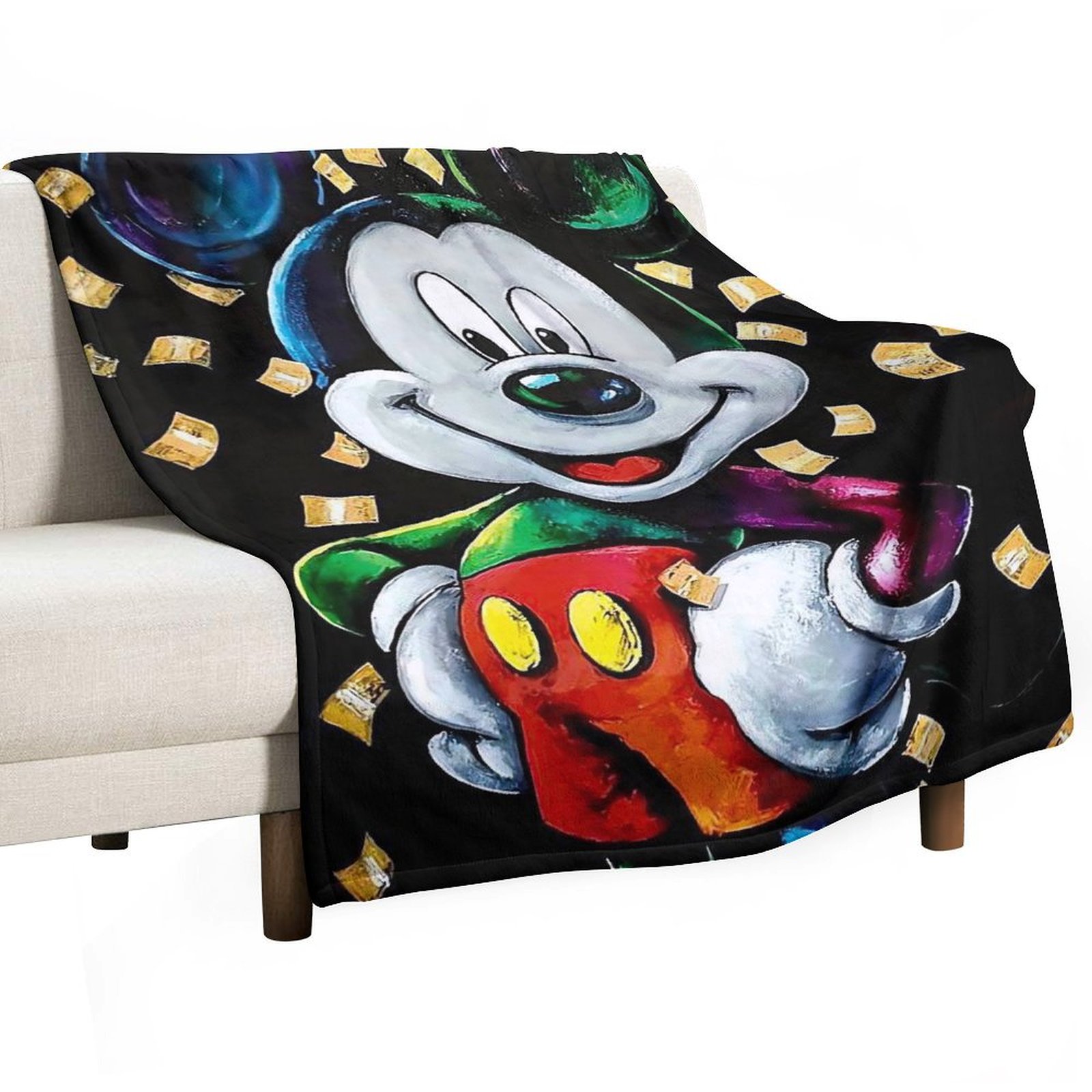 Mickey_Mouse Custom Plush Throw Blanket - Measures 50"x70" - Kids Super ...
