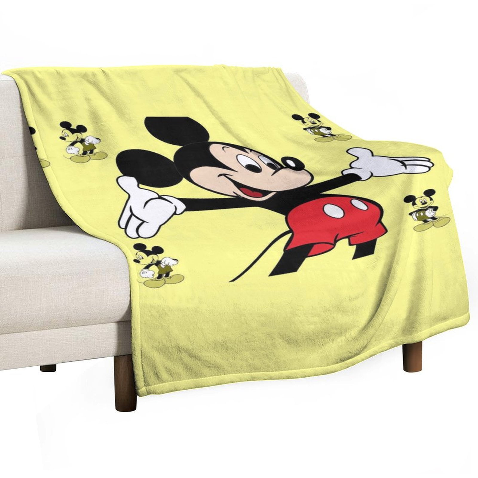 Mickey_Mouse Custom Plush Throw Blanket - Measures 50"x70" - Kids Super ...