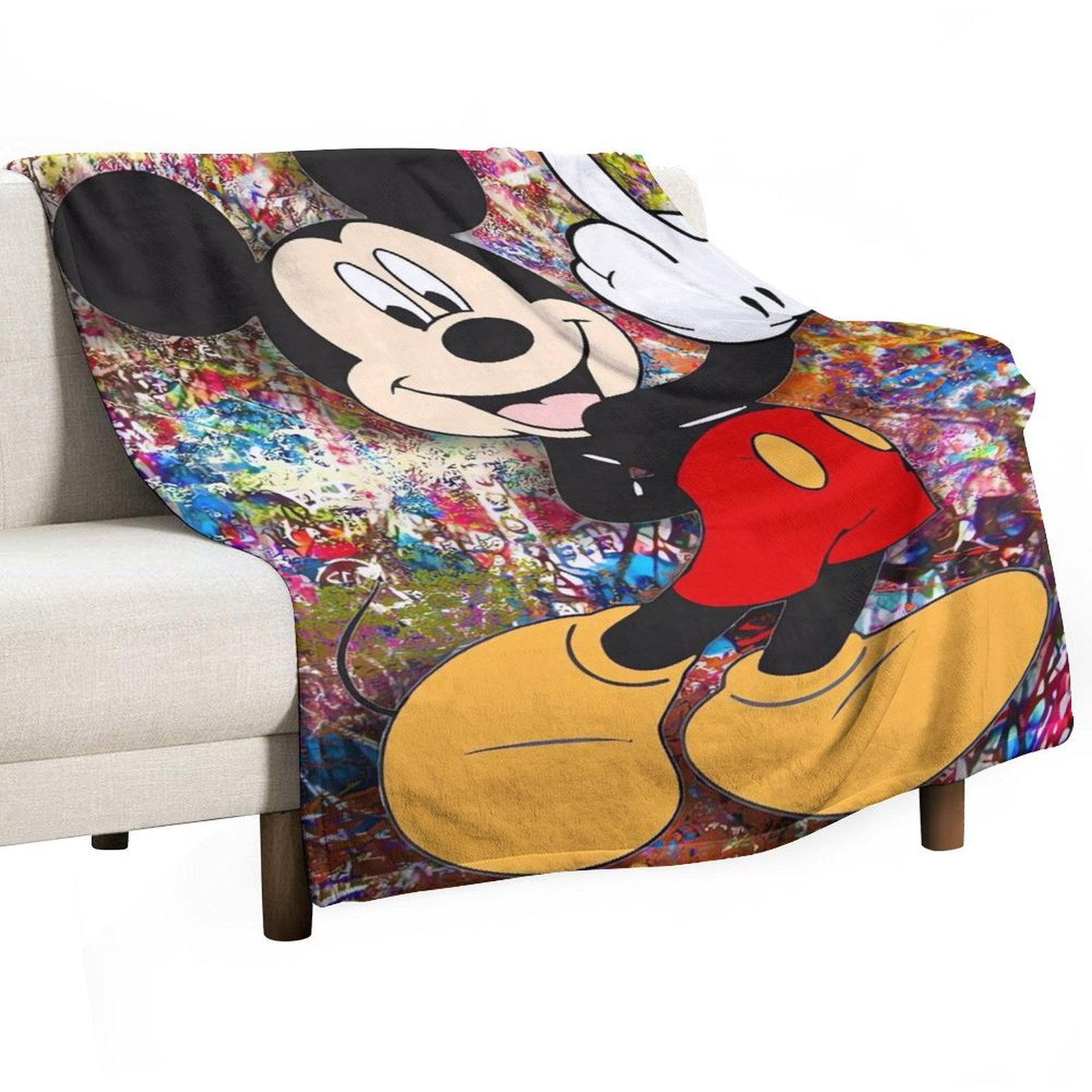 Mickey_Mouse Custom Plush Throw Blanket - Measures 50"x70" - Kids Super ...