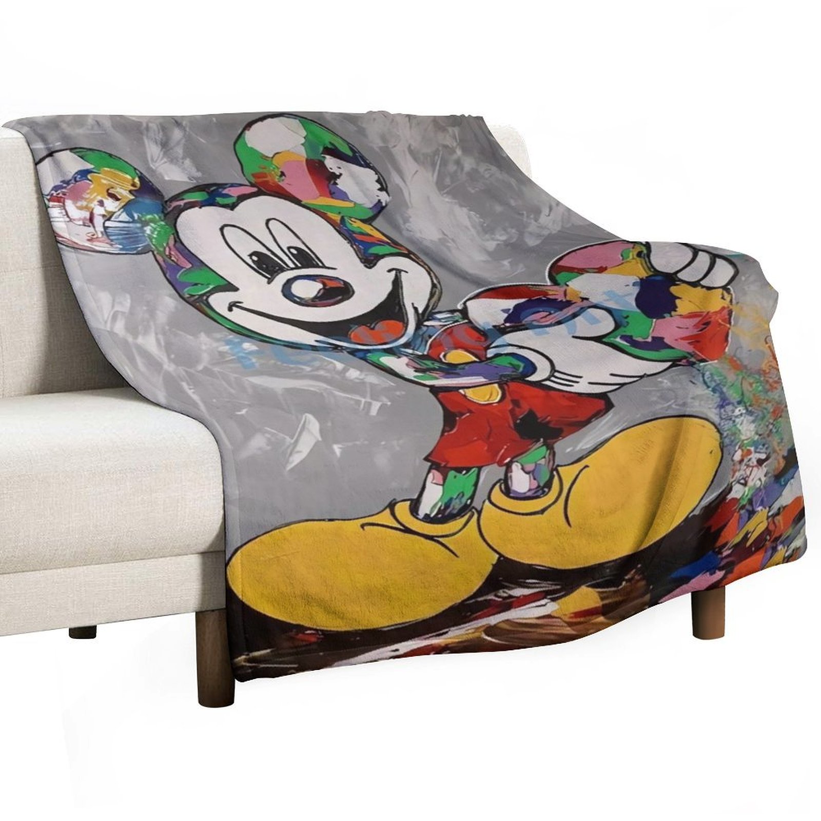 Mickey_Mouse Custom Plush Throw Blanket - Measures 50"x70" - Kids Super ...