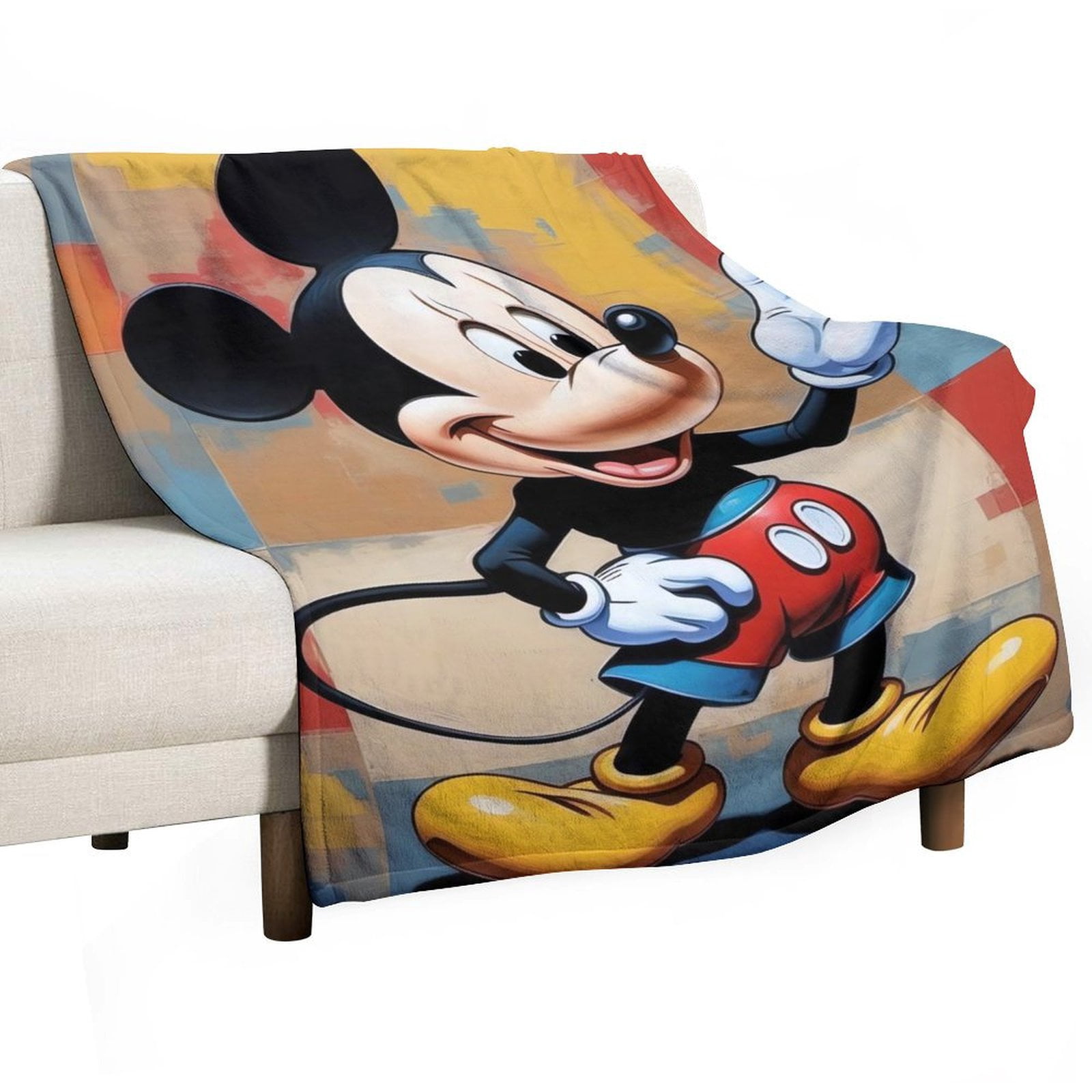 Mickey_Mouse Custom Plush Throw Blanket - Measures 60"x80" - Kids Super ...