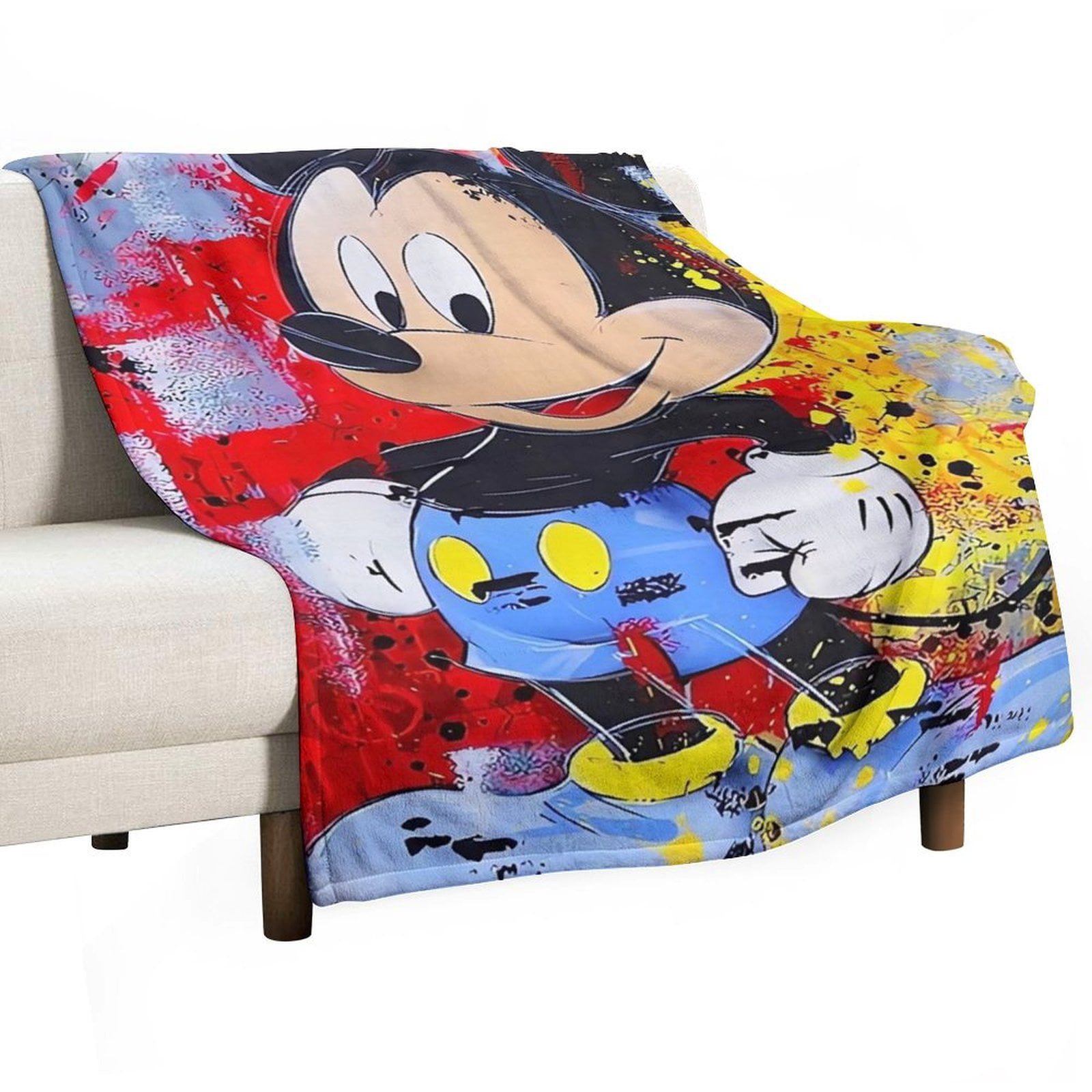 Mickey_Mouse Custom Plush Throw Blanket - Measures 66"x90" - Kids Super ...