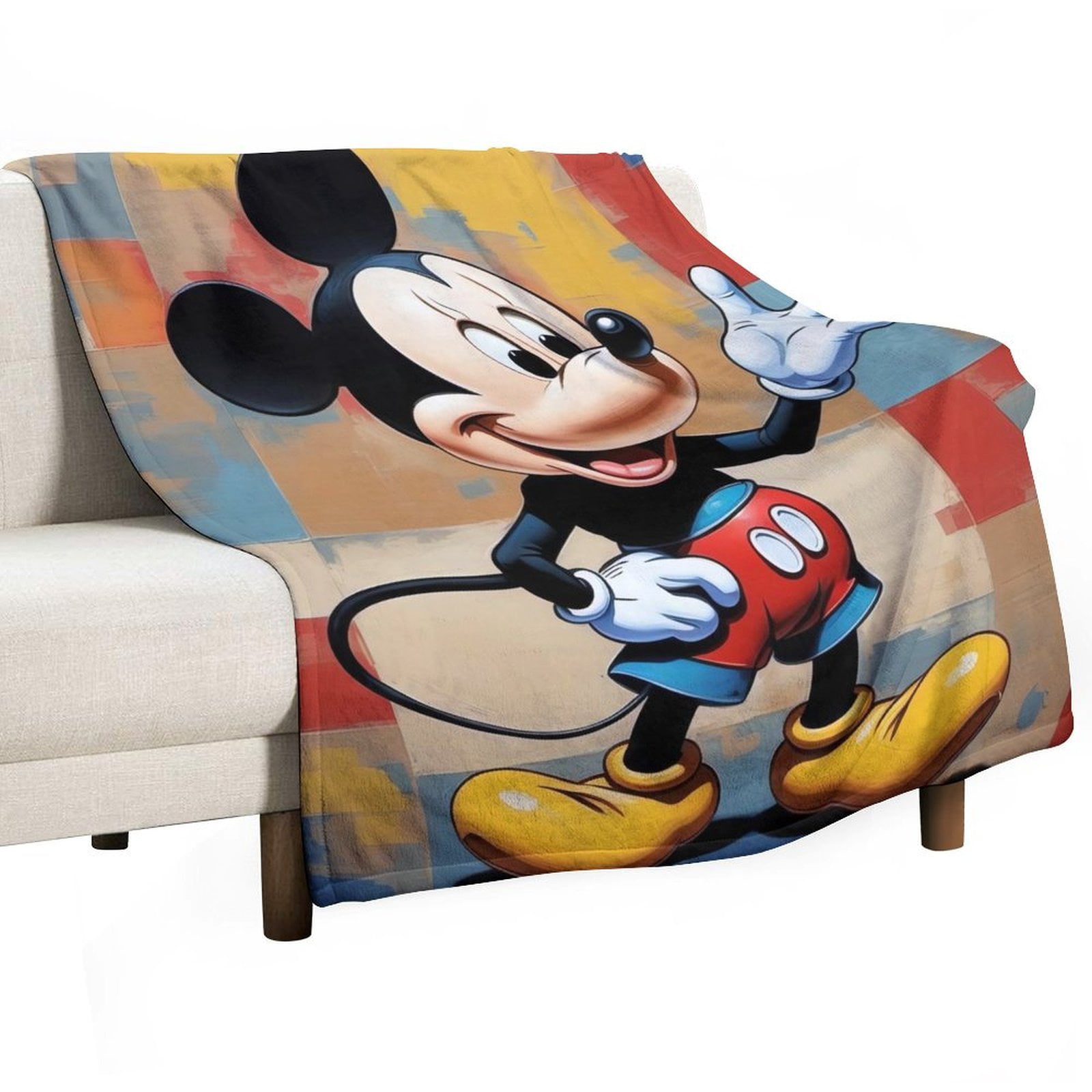 Mickey_Mouse Custom Plush Throw Blanket - Measures 70"x80" - Kids Super ...