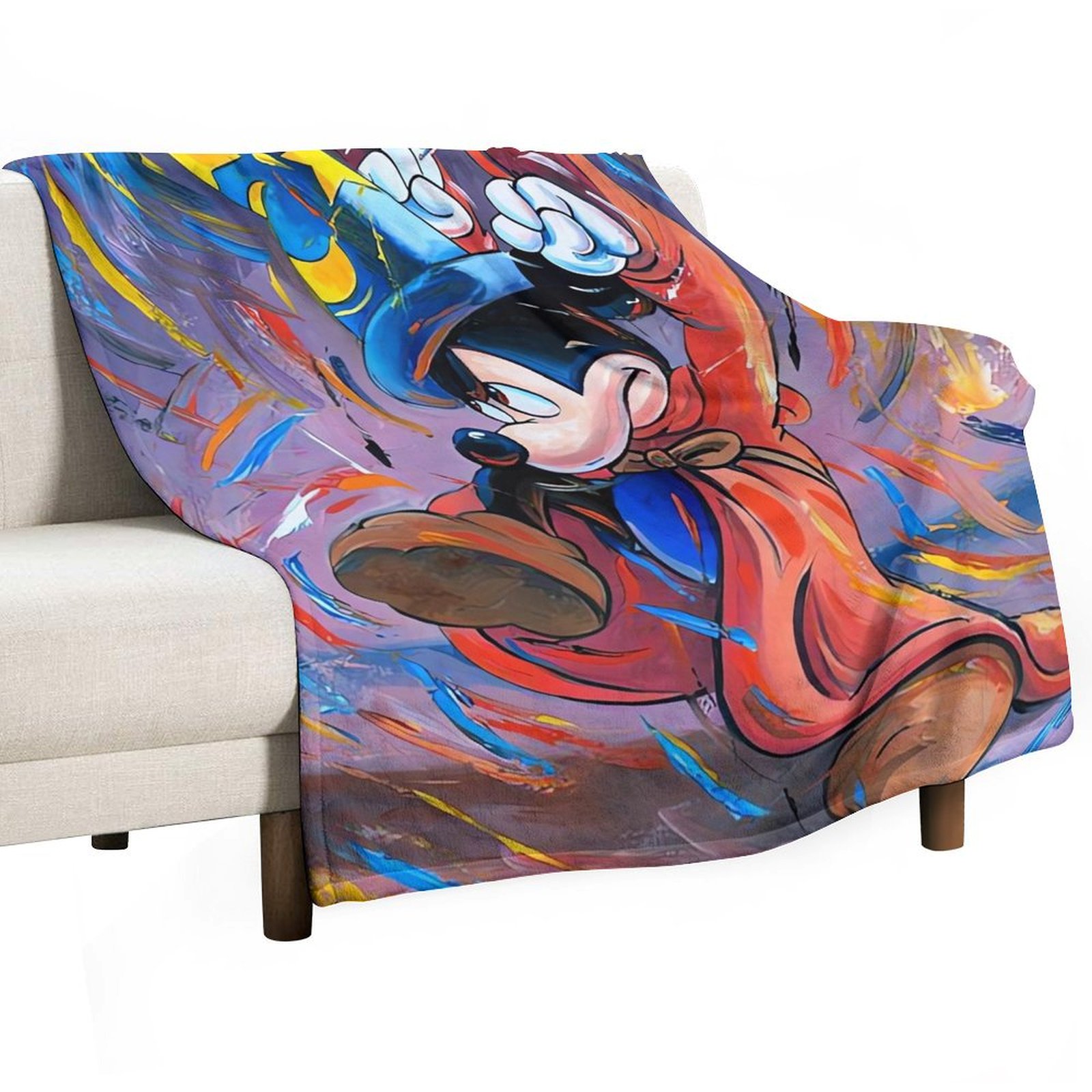 Mickey_Mouse Custom Plush Throw Blanket - Measures 70"x80" - Kids Super ...