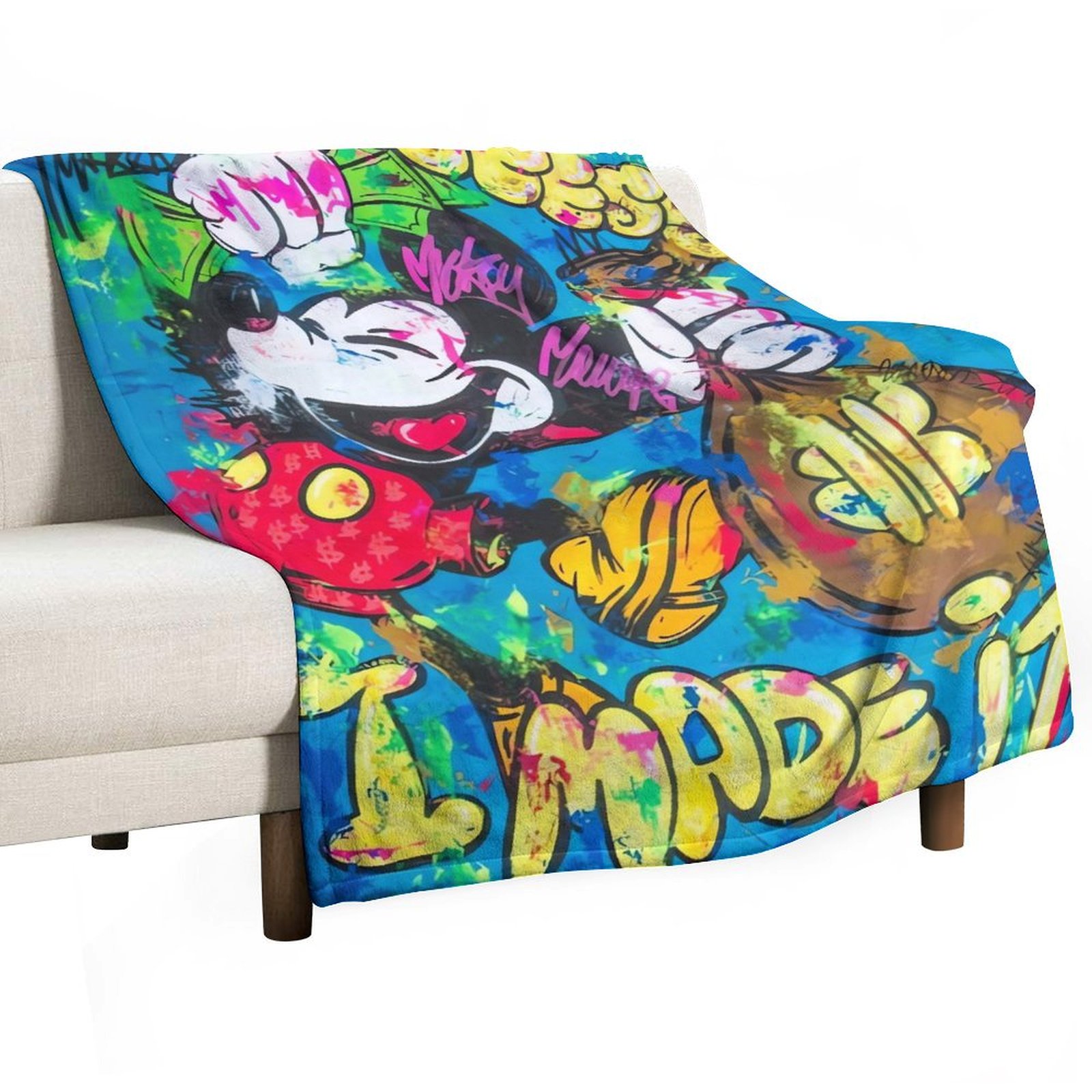 Mickey_Mouse Customized Plush Throw Blanket - Measures 30"x40" - Kids ...