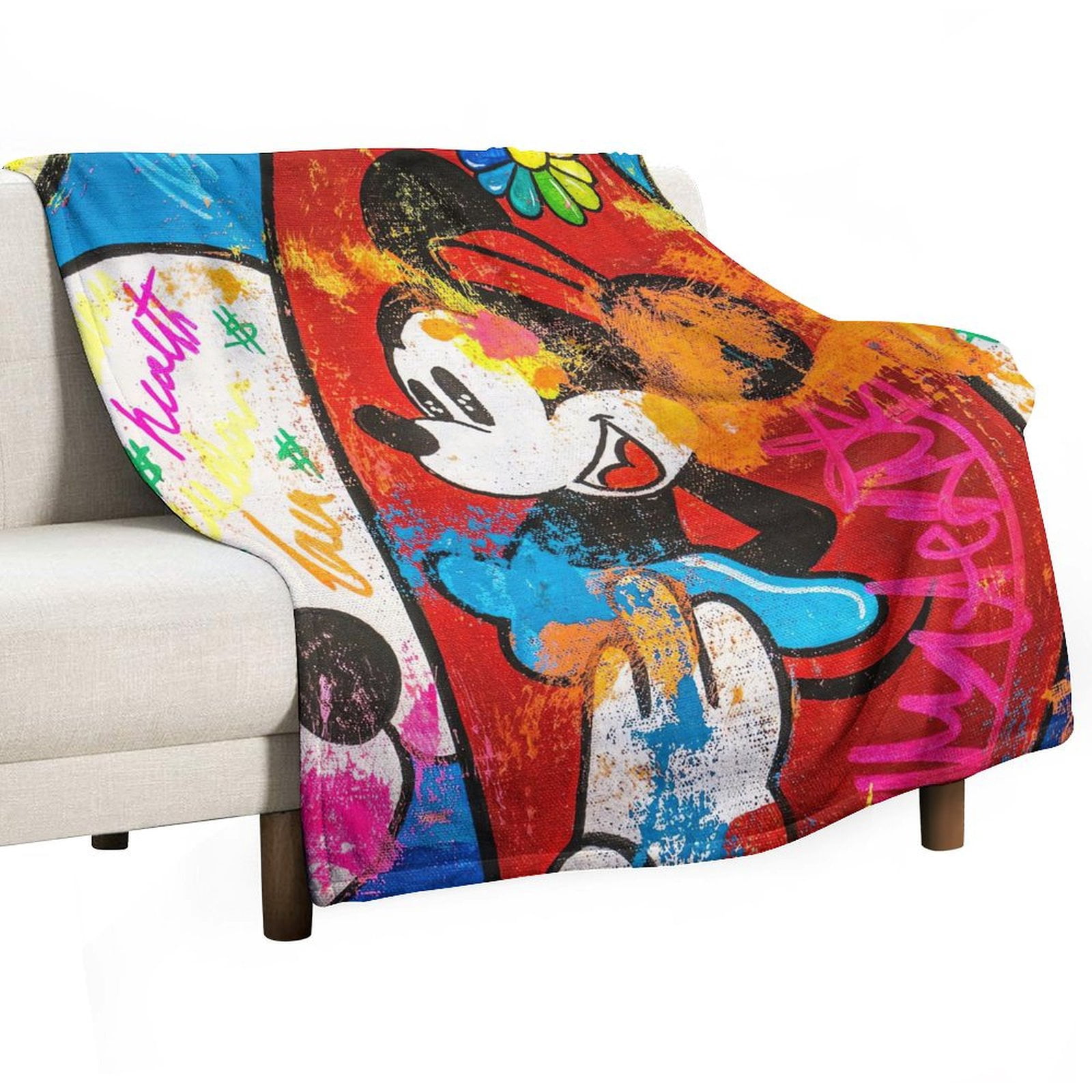 Mickey_Mouse Customized Plush Throw Blanket - Measures 50"x60" - Kids ...