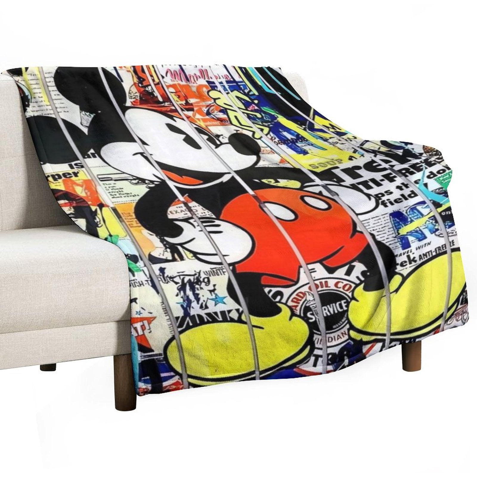 Mickey_Mouse Customized Plush Throw Blanket - Measures 50"x70" - Kids ...
