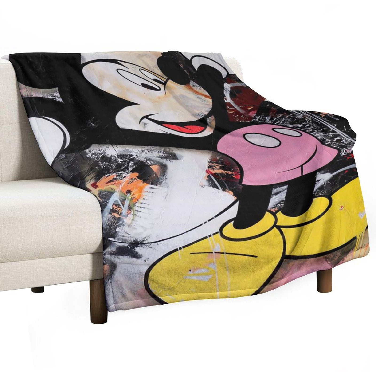 Mickey_Mouse Customized Plush Throw Blanket - Measures 50"x70" - Kids ...