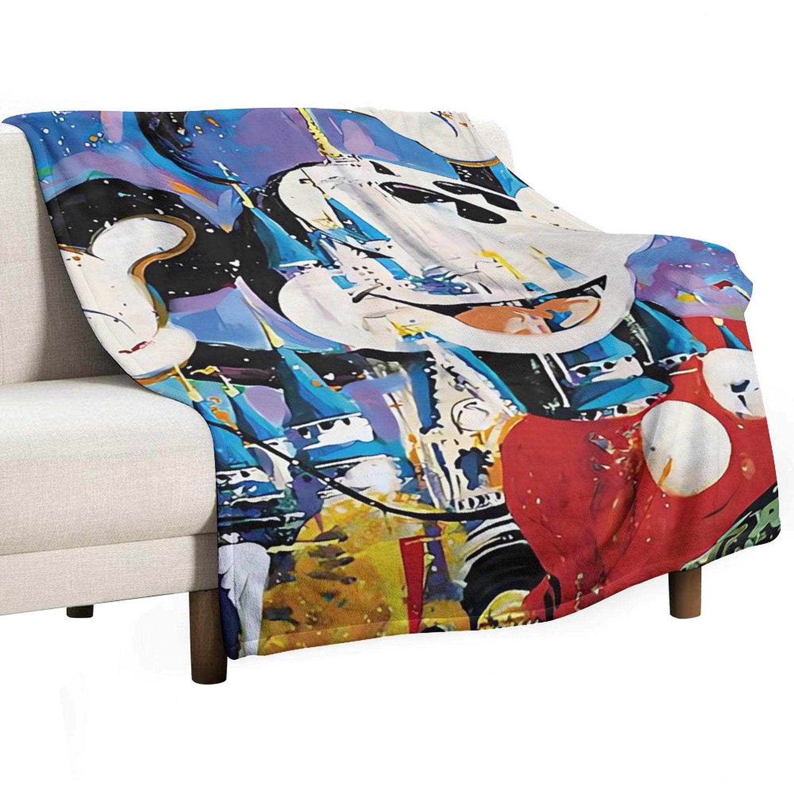 Mickey_Mouse Customized Plush Throw Blanket - Measures 66"x90" - Kids ...