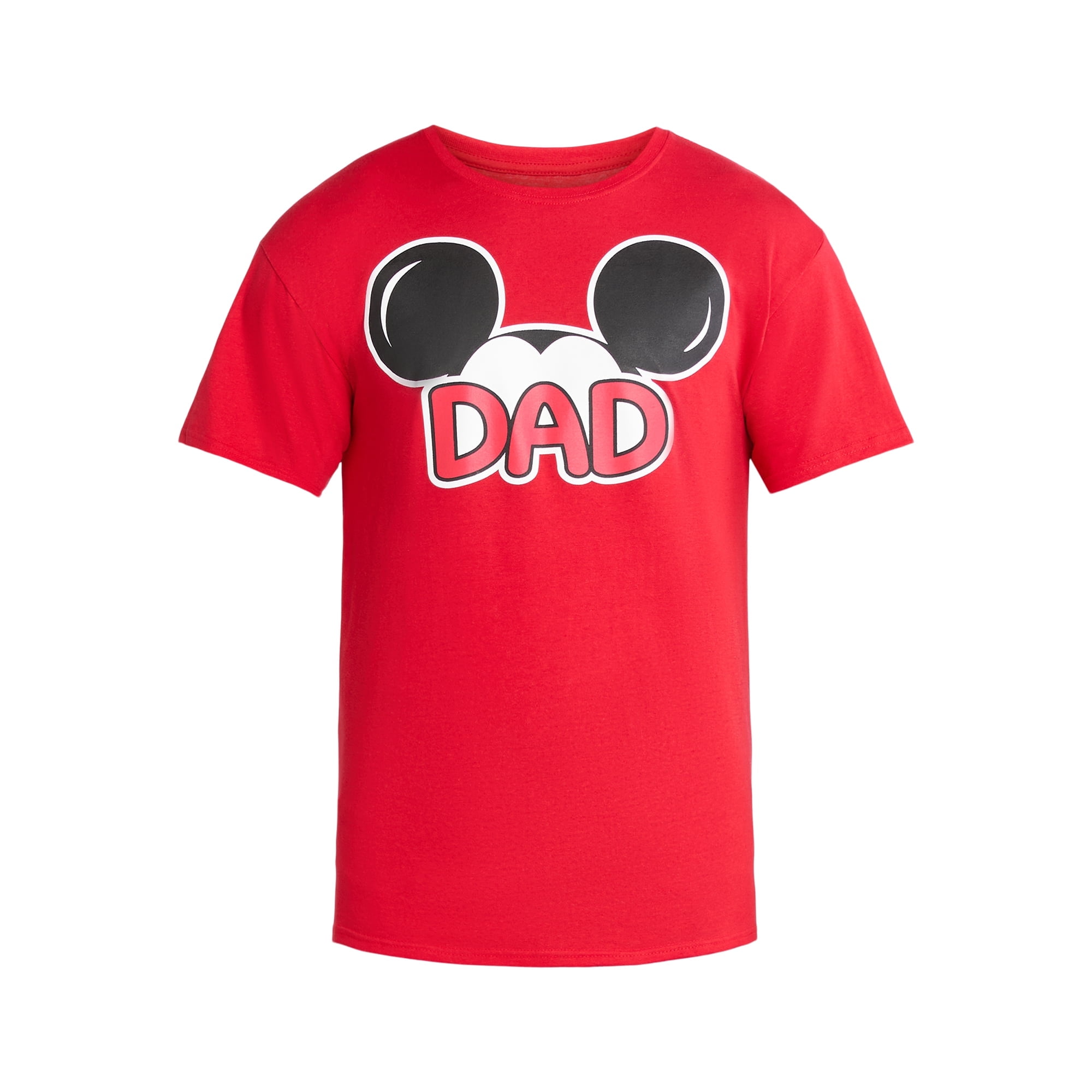 Mickey Mouse Dad Cotton Graphic Tee with Short Sleeves, Sizes S-XL,Ash ...
