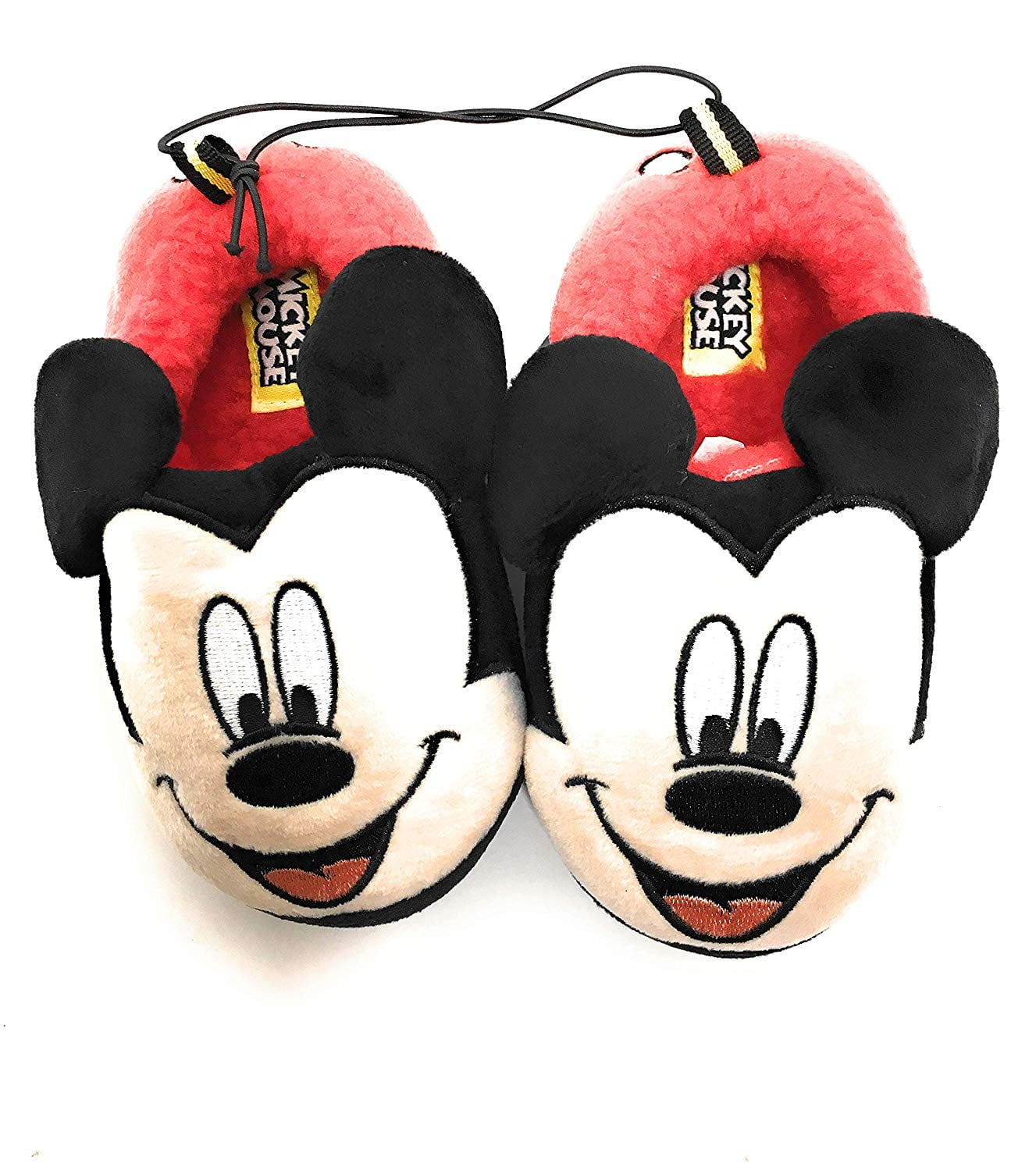 Disney Mickey Mouse Plush Slippers, Cozy Indoor Shoes for Kids, Foam ...