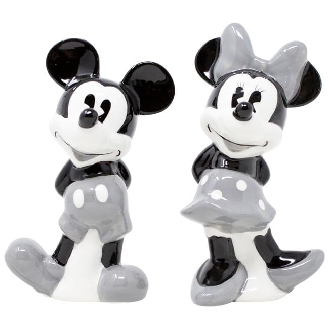 Mickey Mouse Disney Mickey and Minnie Grey Ceramic Salt and Pepper ...