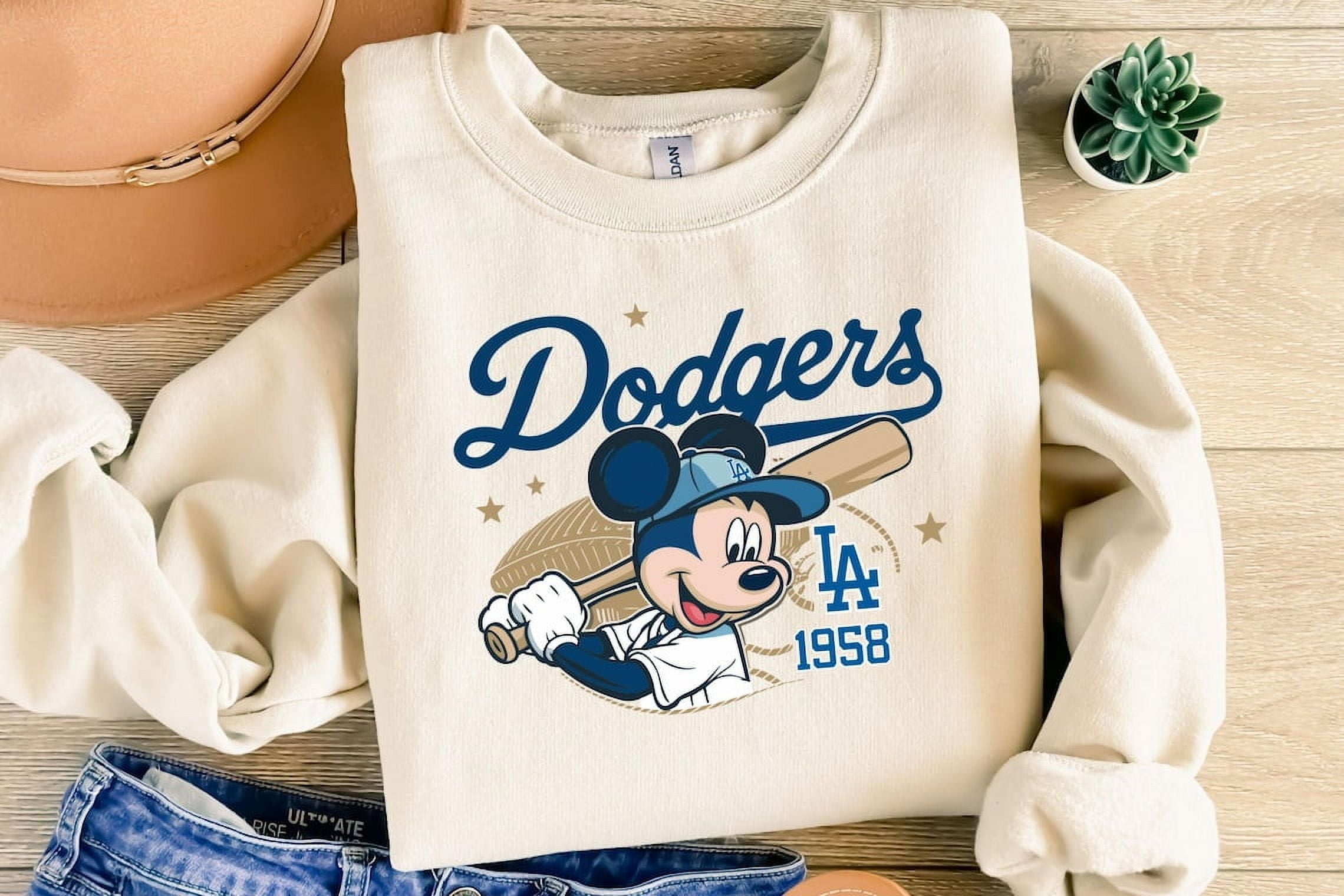 Mickey Mouse Dodgers 1958 Baseball Shirt, Mickey Baseball Shirt, Disney ...