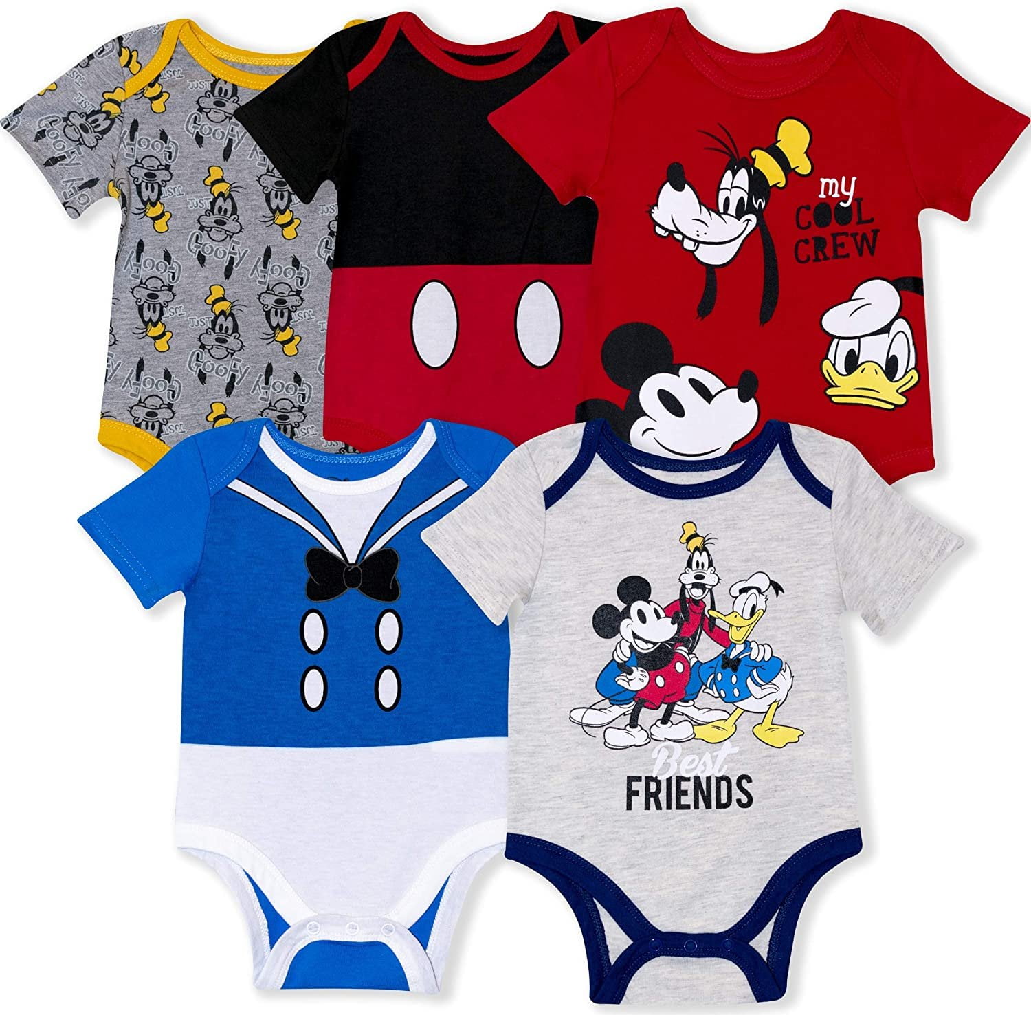 Mickey Mouse, Donald Duck and Goofy Boys 5 Pack Mix of Character and ...