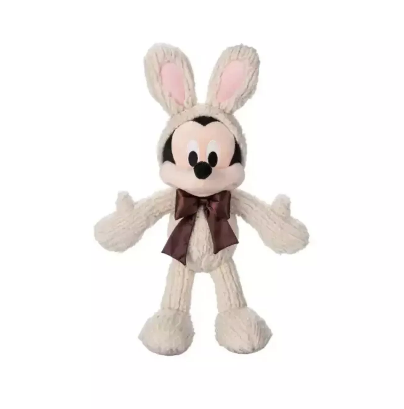 Mickey Mouse Easter Bunny Plush 13” 2024 Beige Knitted Doll NEW ...