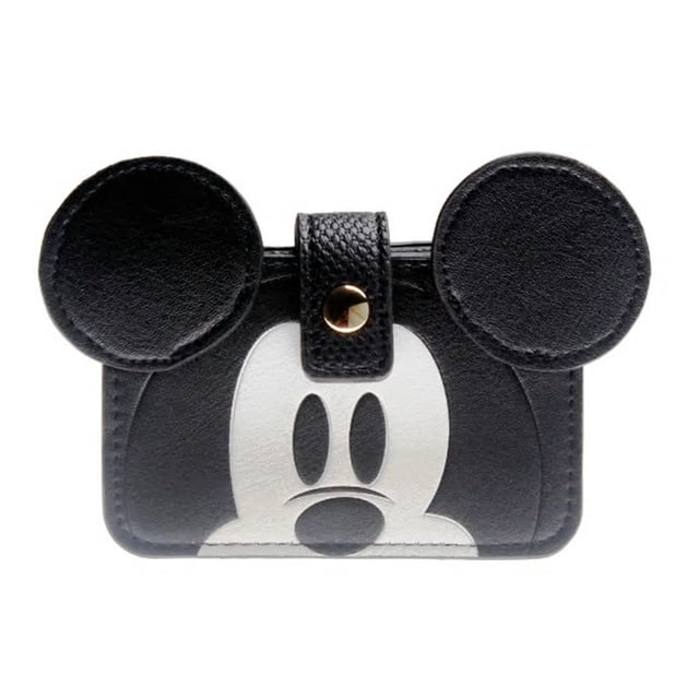 Mickey Mouse Face With Ears Snap Closure Purse Wallet - Walmart ...
