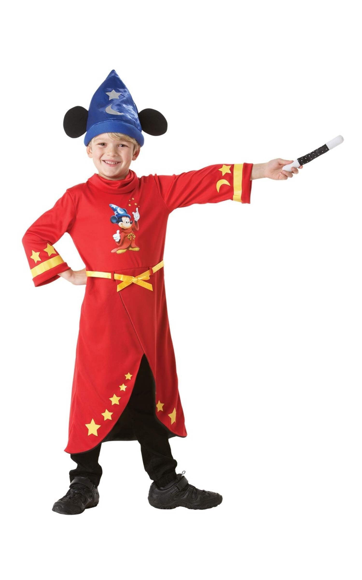 Mickey Mouse Fantasia Costume Disney Medium Male Kids Red Fancy Dress ...
