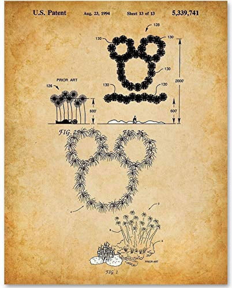 Mickey Mouse Firework - 11x14 Unframed Patent Print - Great Gift for ...