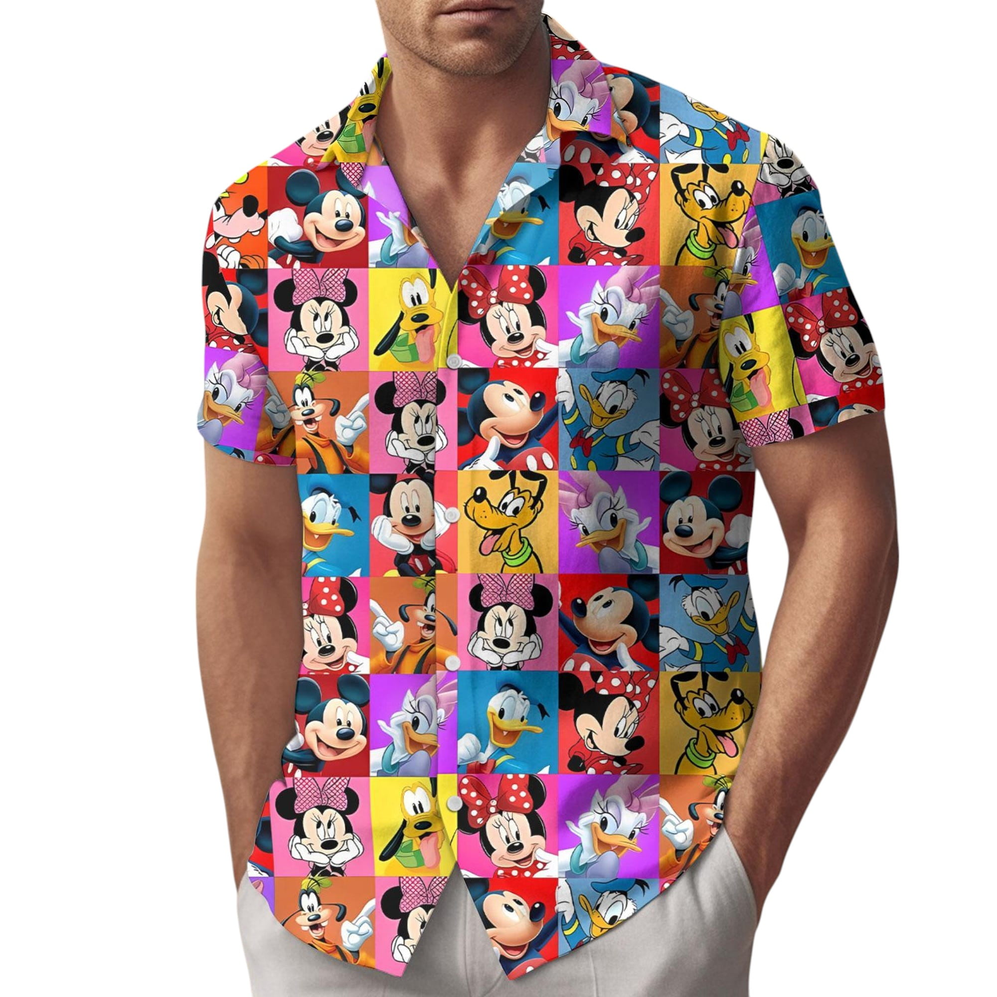 Mickey Mouse Friends Hawaiian Shirt Disney Characters Collage Vacation ...