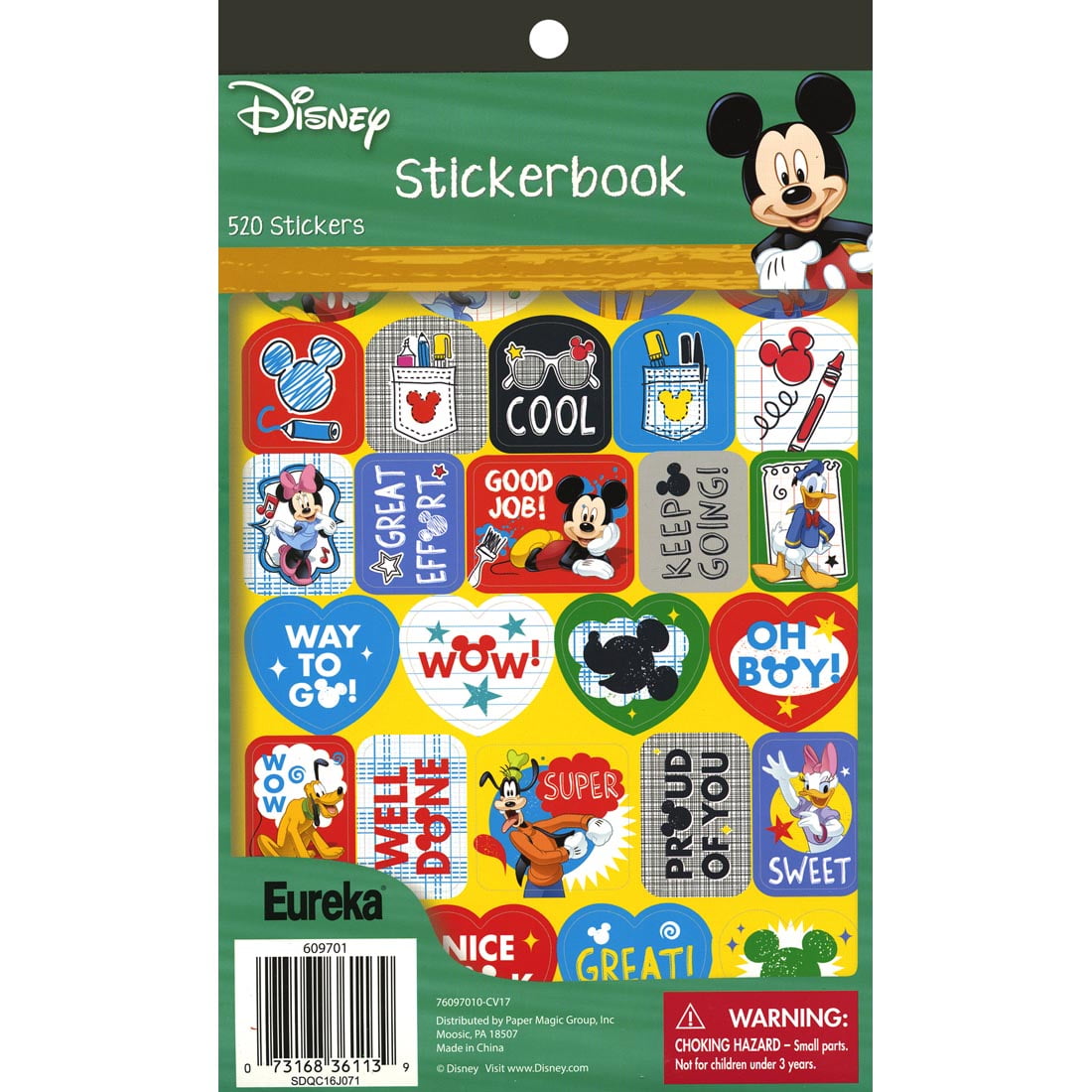 Mickey Mouse & Friends Motivational Sticker Book by Eureka - Walmart.com
