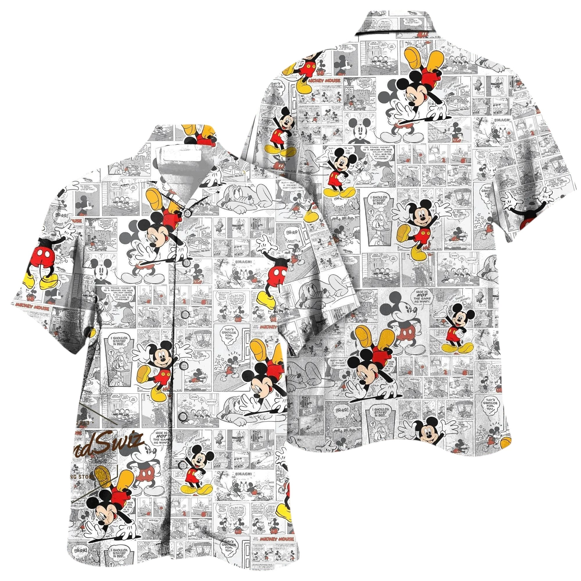 Halloween Mickey Mouse Disney Hawaiian Shirt Beach Shirt - Walmart.com