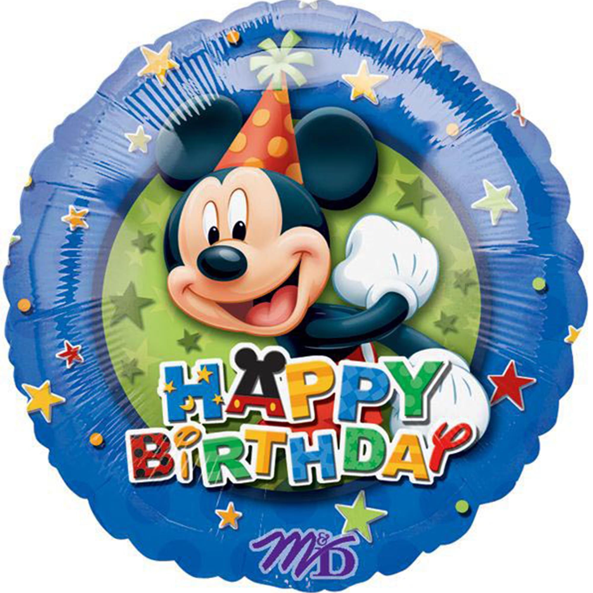 Mickey Mouse Birthday Foil Balloon 18" - Walmart.com