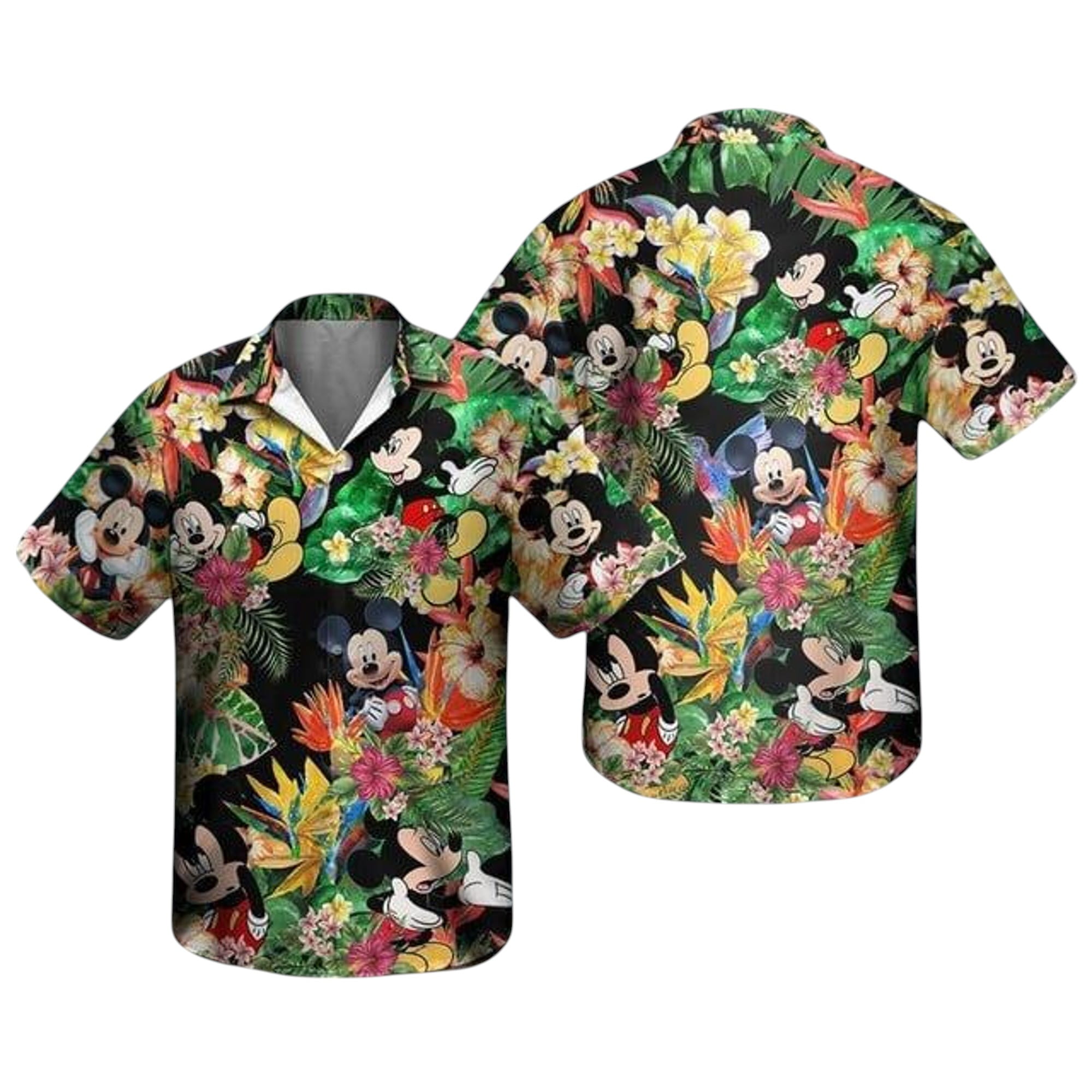 Mickey Mouse Hawaiian Family Beach Vacation Floral Button - Walmart.com