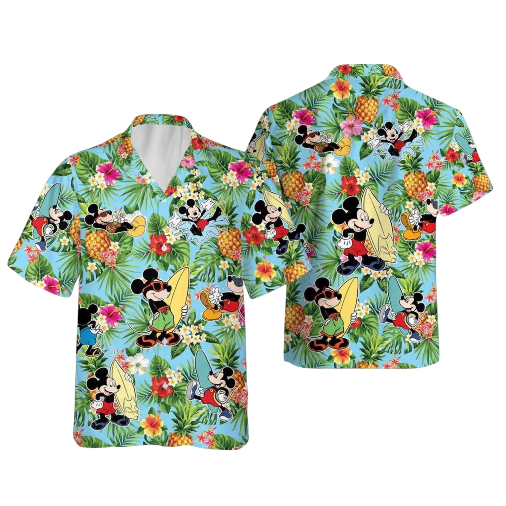 Mickey Mouse Hawaiian Shirt Cruise Beach Funny Pattern Tropical ...