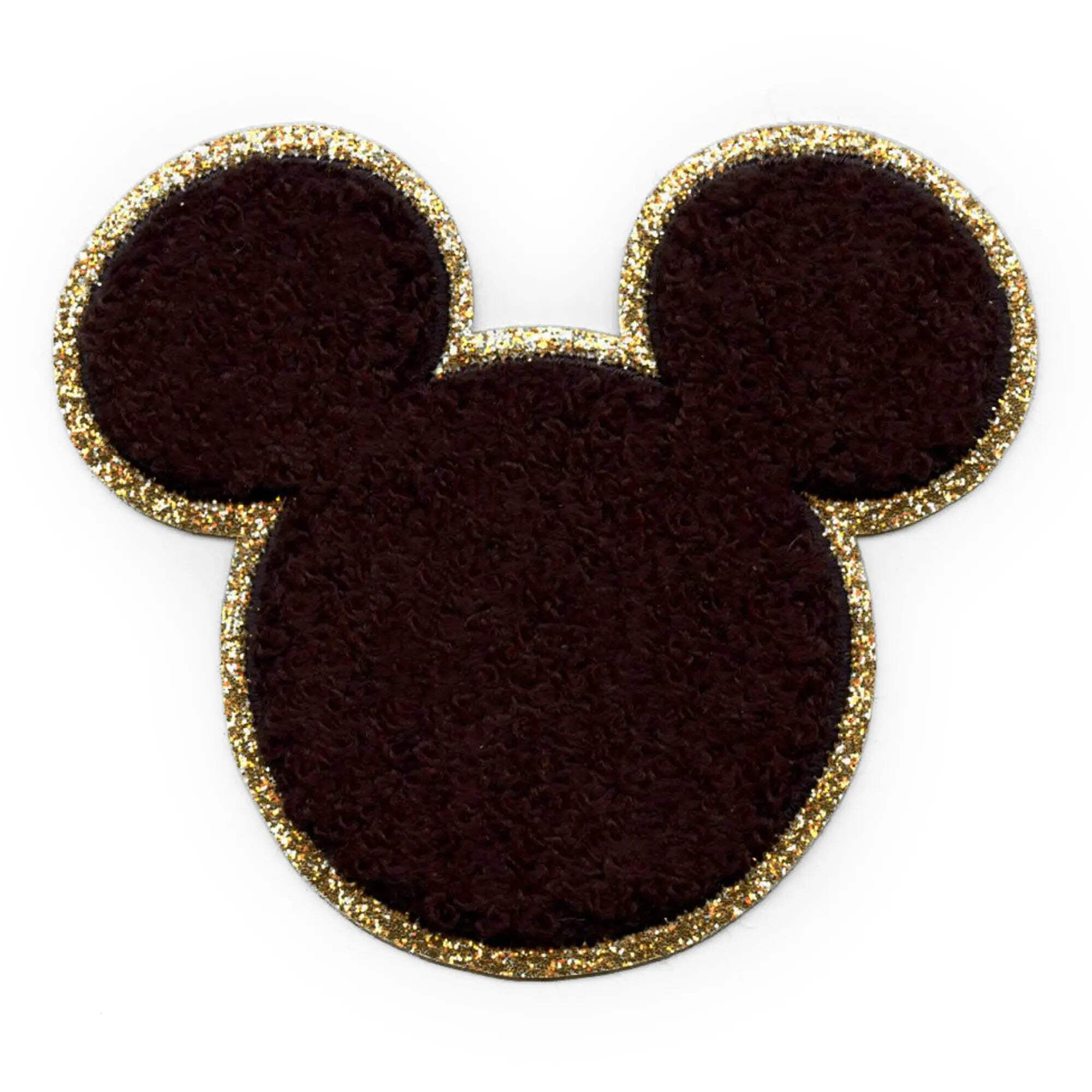 Disney Clubhouse Mickey Mouse Head Gold Patch, Chenille Iron On Cartoon Logo - Walmart.com