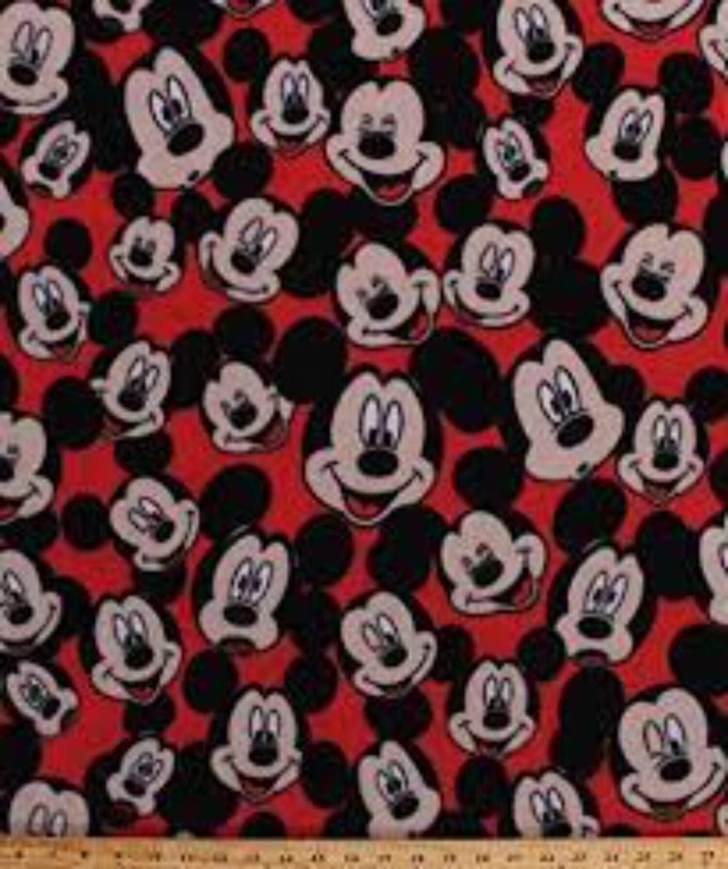 Mickey Mouse Head Toss Fleece Fabric - Walmart.com