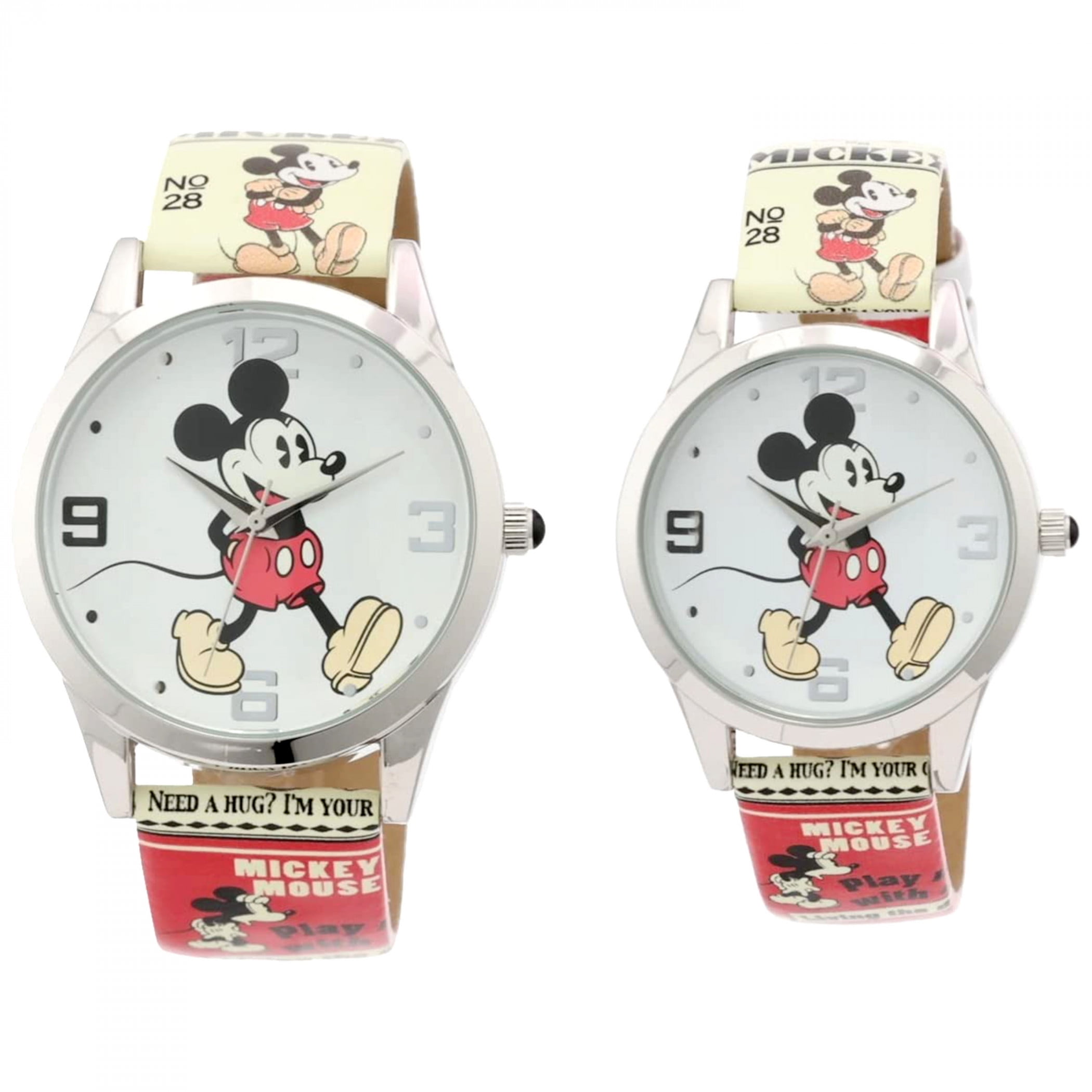 Mickey Mouse His and Her Analog Watch Set - Walmart.com