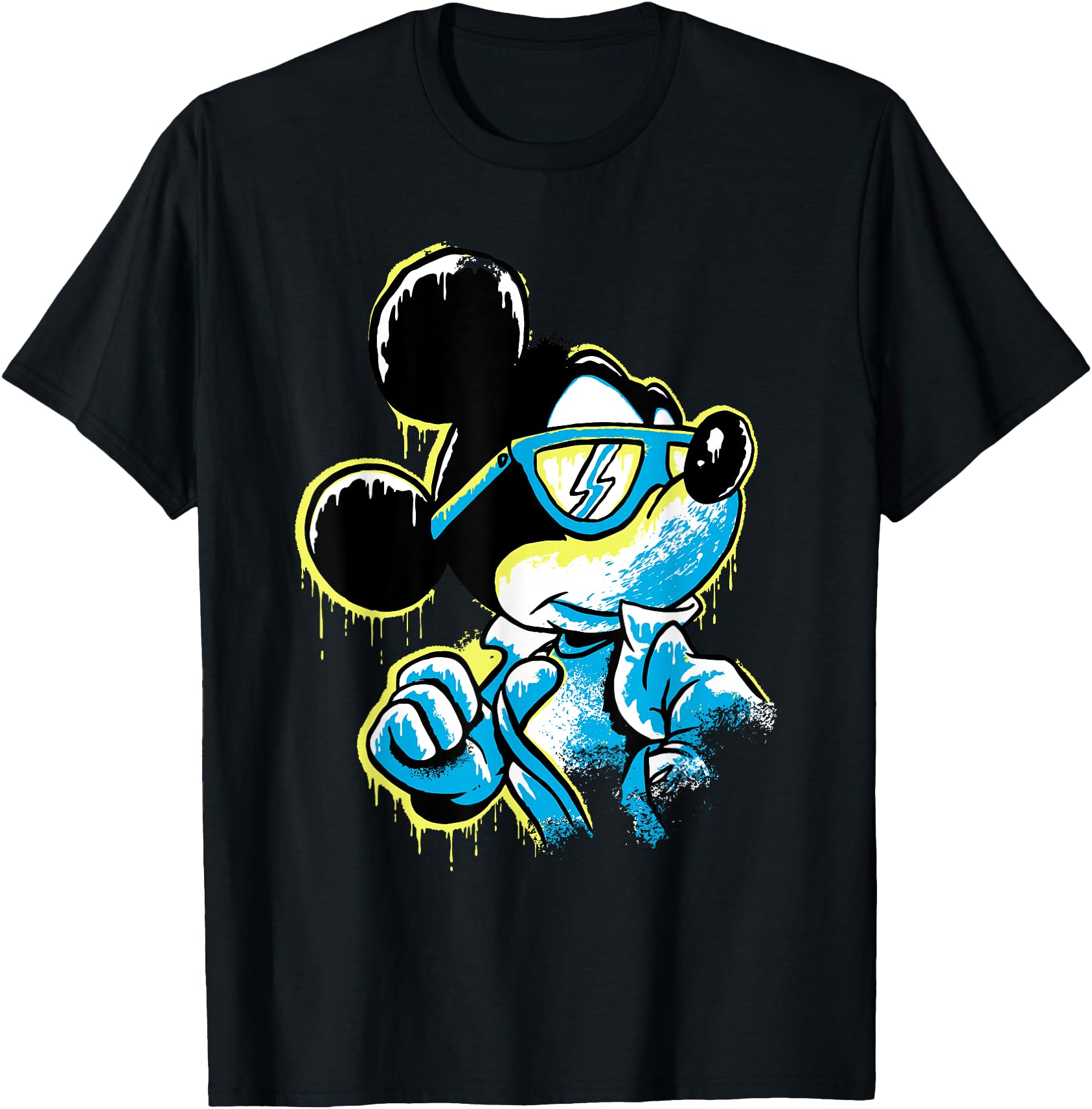 Mickey Mouse Icy Cool Paint Drip T-Shirt - Walmart.com
