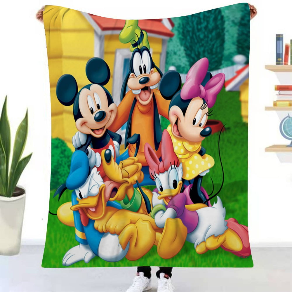 Mickey Mouse Fleece Toddler Plush Throw Blanket for Bed, Sofa, Car ...