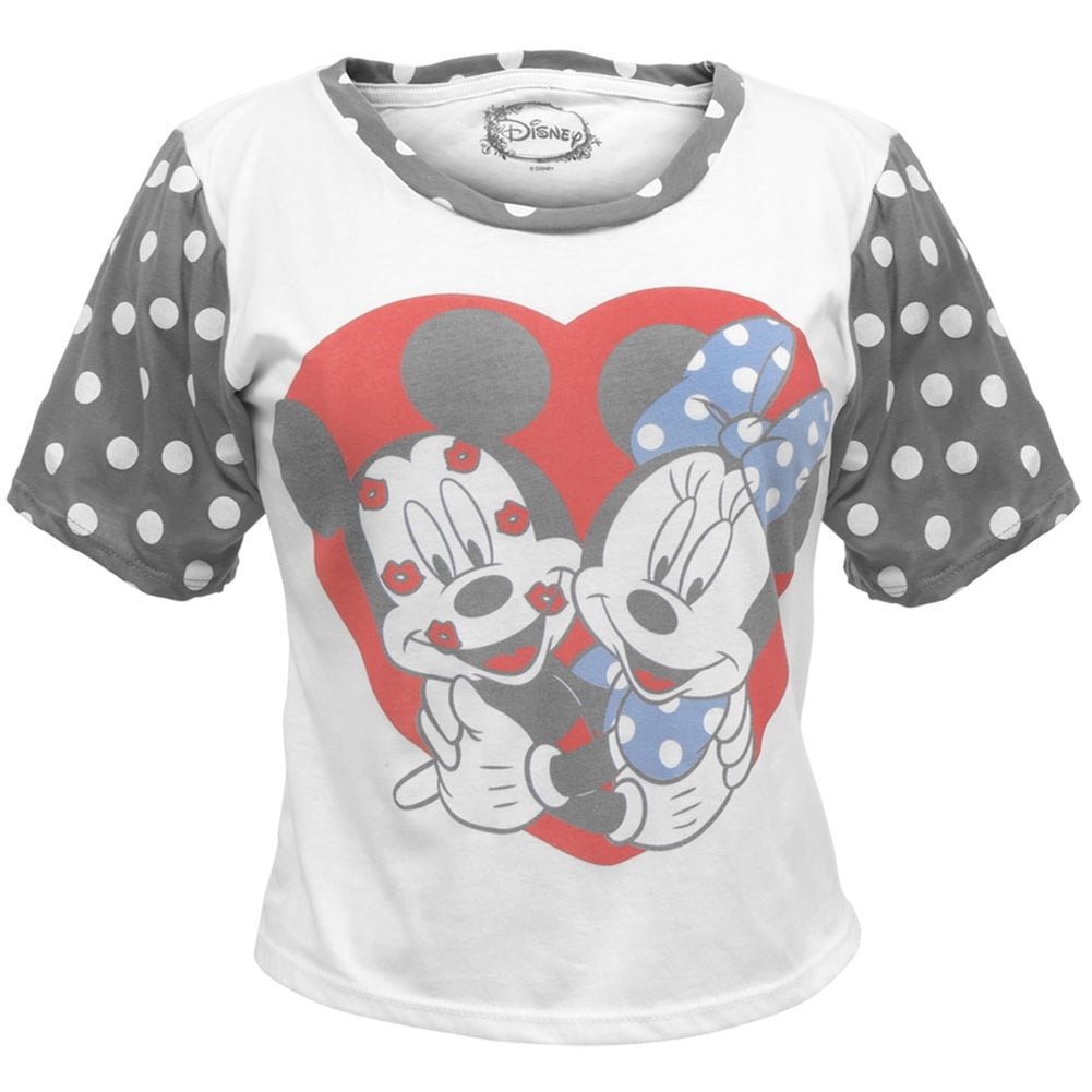 Mickey Mouse - Kissy Kissy Juniors T-Shirt - Medium - Walmart.com