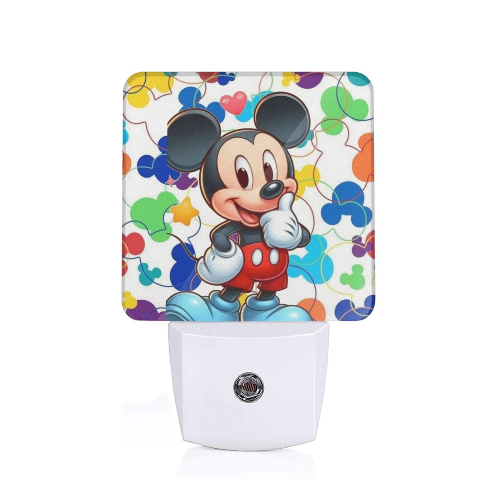 Mickey Mouse LED Night Light Plug into Wall with Dusk to Dawn Light ...