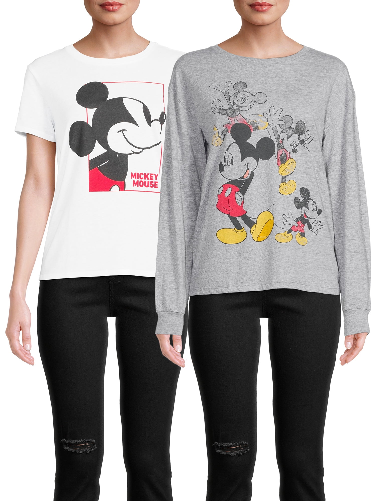 Mickey Mouse Ladies 2 Pack Top - Walmart.com