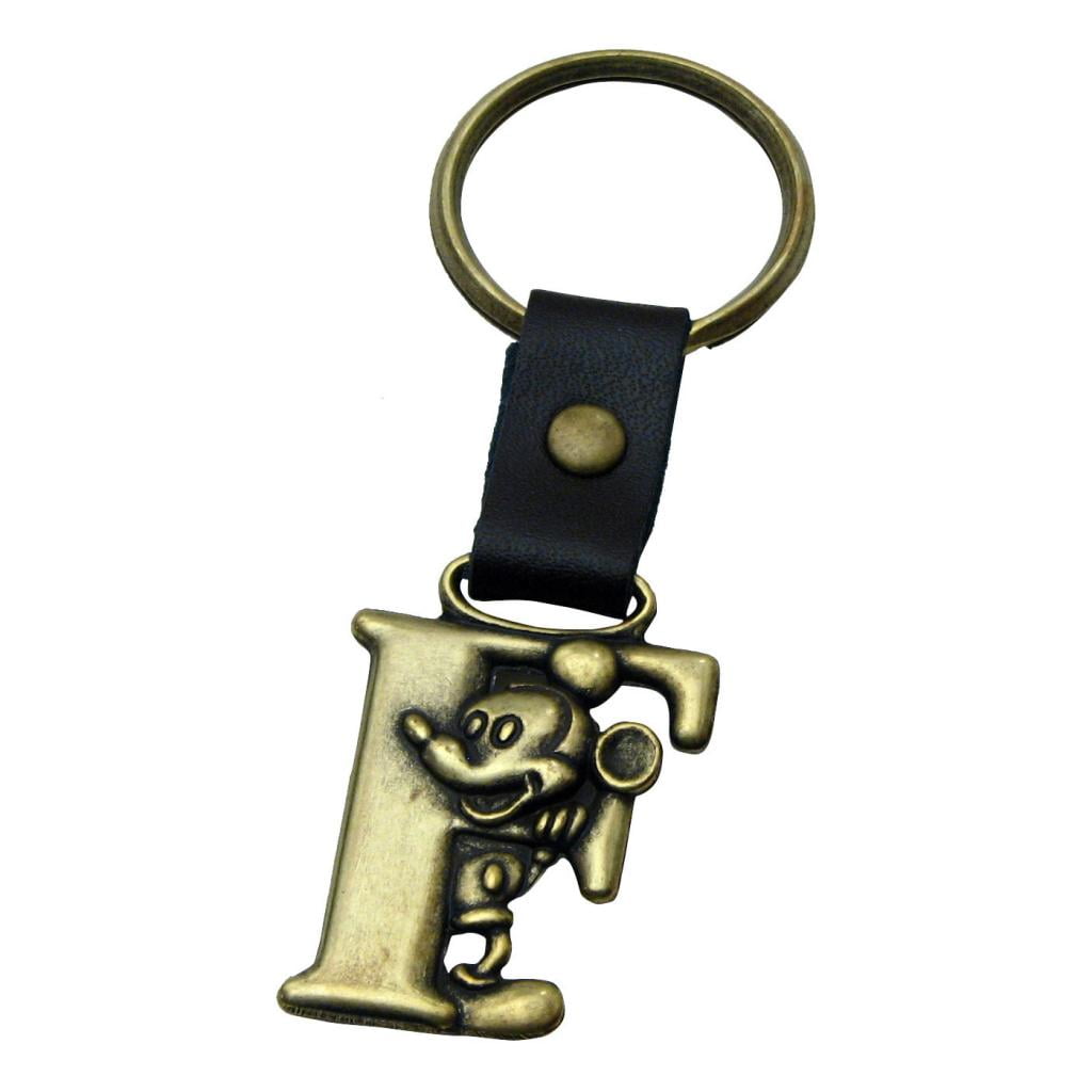 Mickey Mouse Letter F Brass Key Chain - Walmart.com
