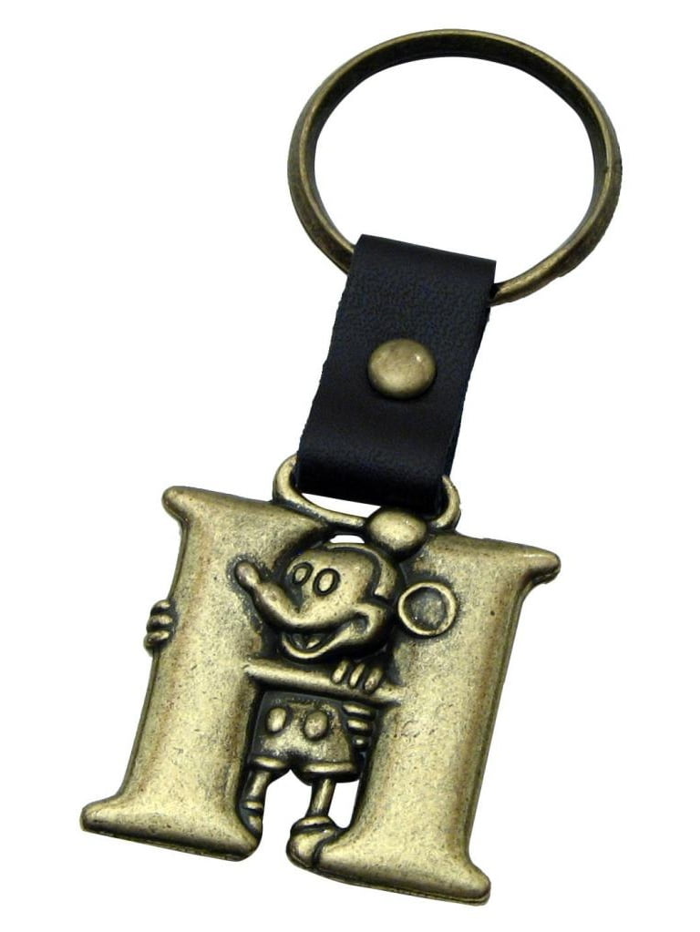 Mickey Mouse Letter H Brass Key Chain - Walmart.com